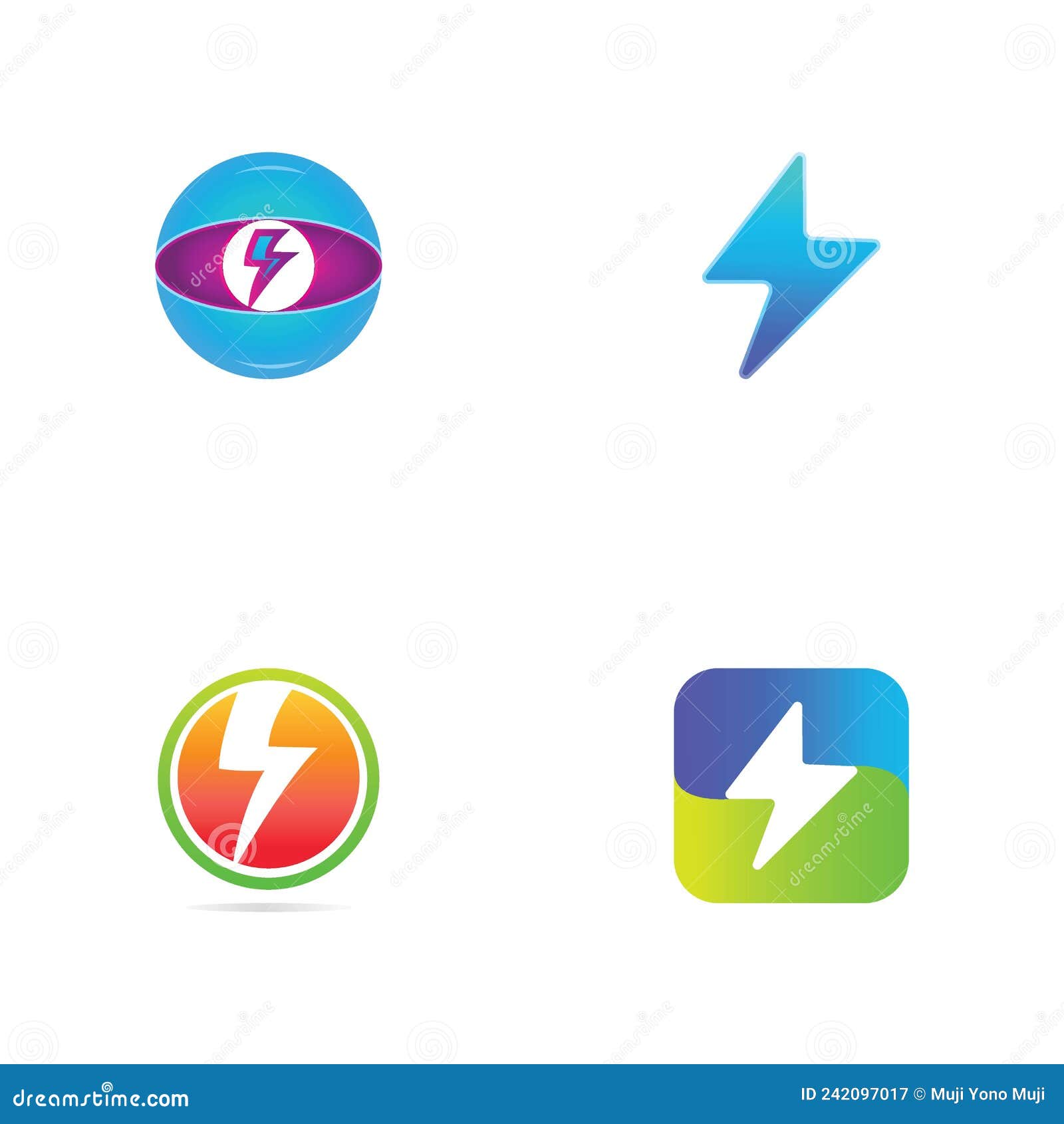 Donner-Logo Und Symbolbilder Vektor Abbildung - Illustration von ...