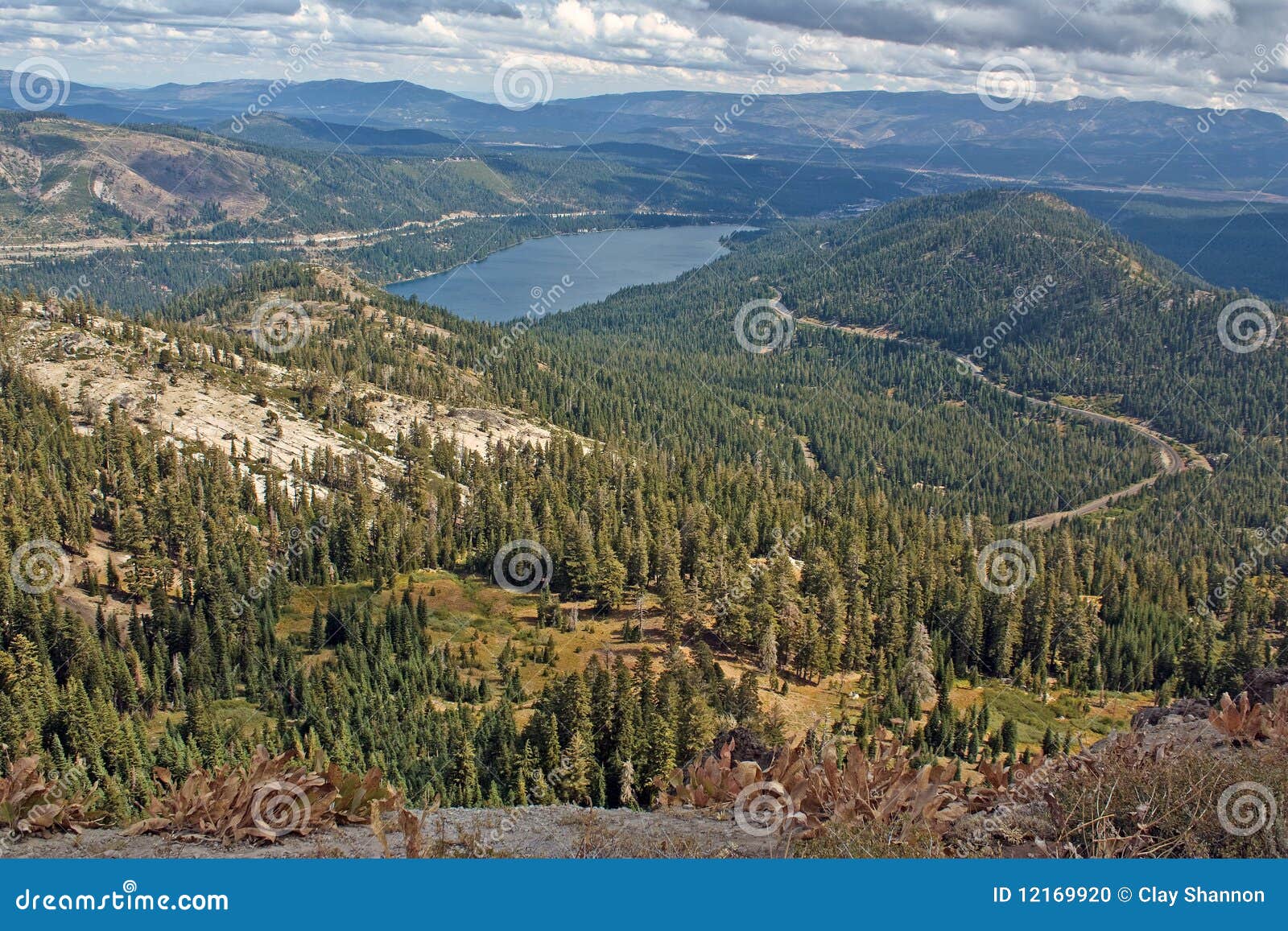 Donner Pass/Donner Lake stock photo. Image of county - 12169920