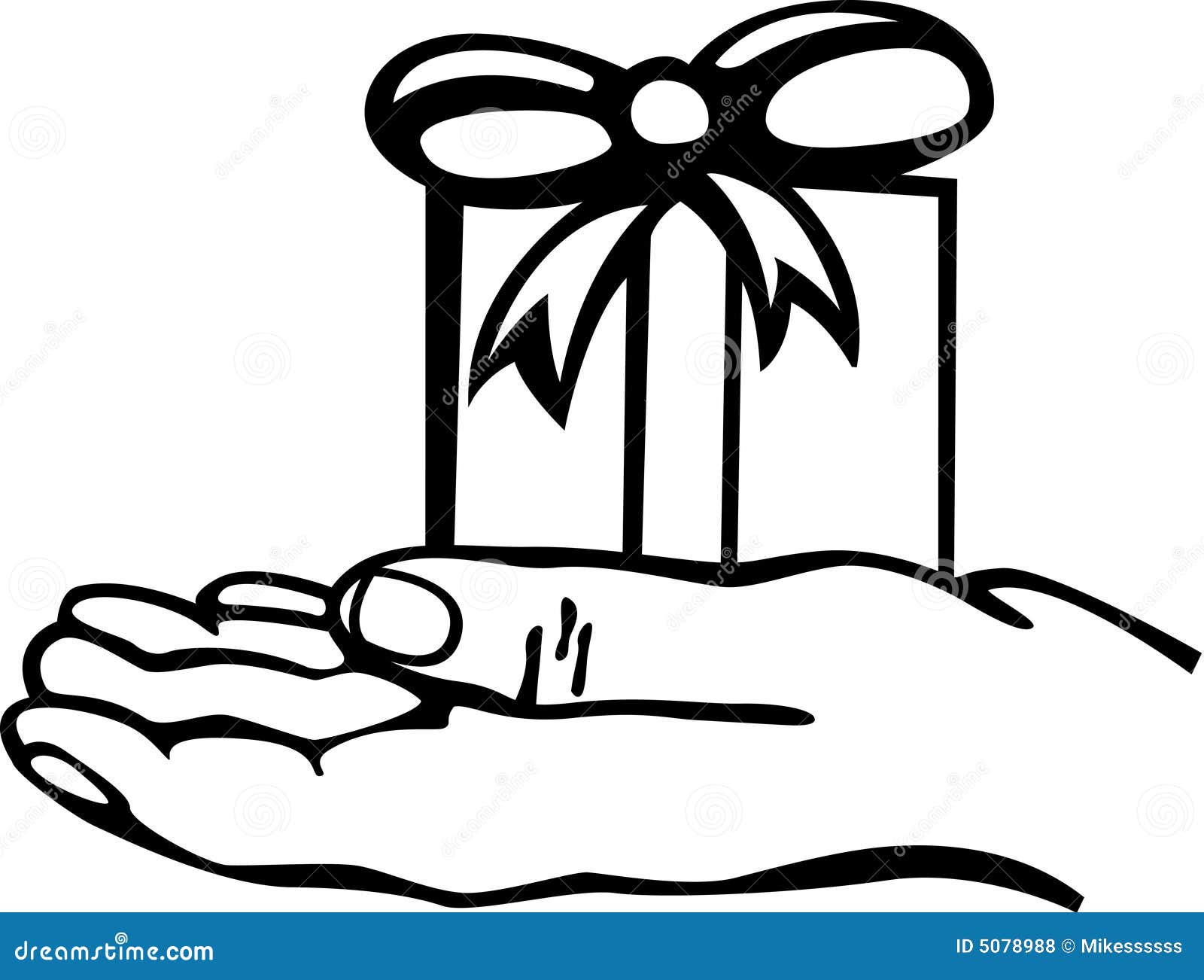 Donner un cadeau illustration de vecteur. Illustration du donner - 5078988