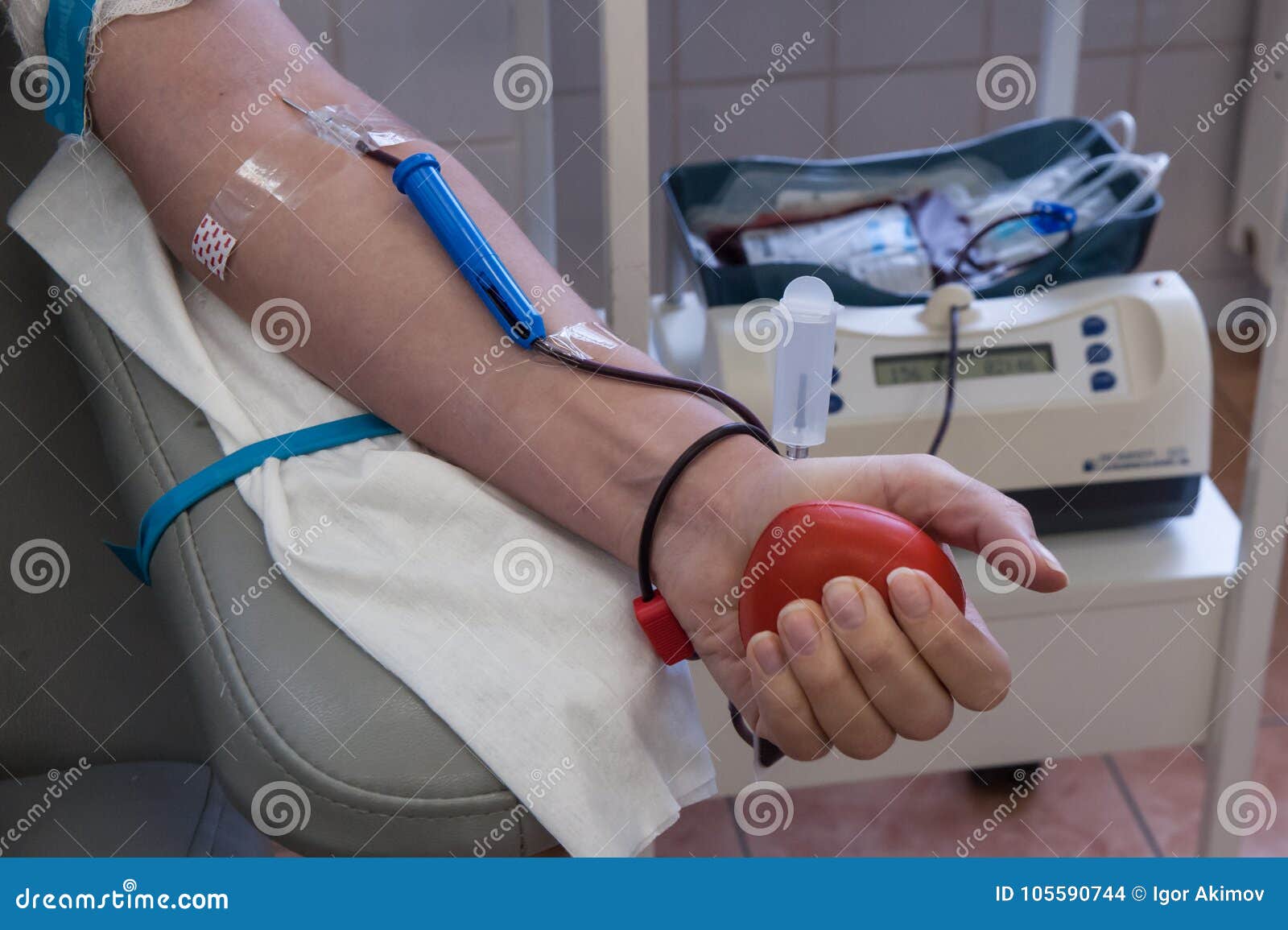 Donor`s Hand in the Process of Transfusion Stock Photo - Image of ...