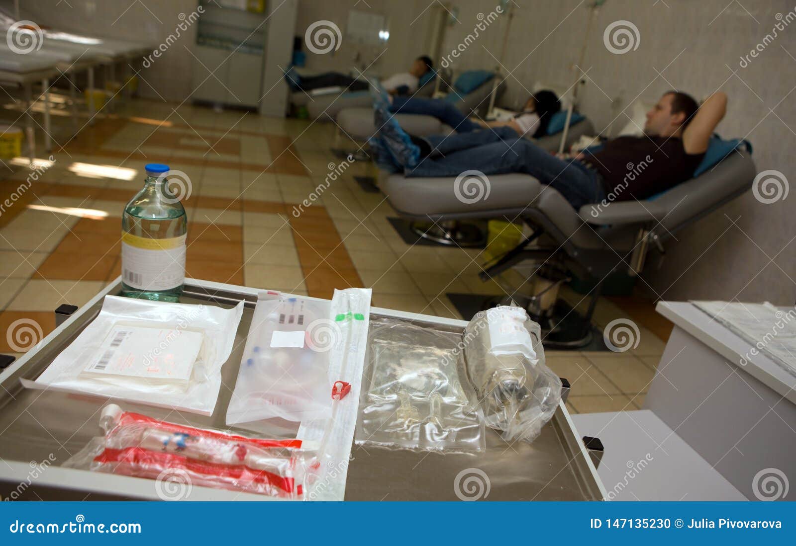 Donors at the Blood Transfusion Station Stock Photo - Image of giving ...