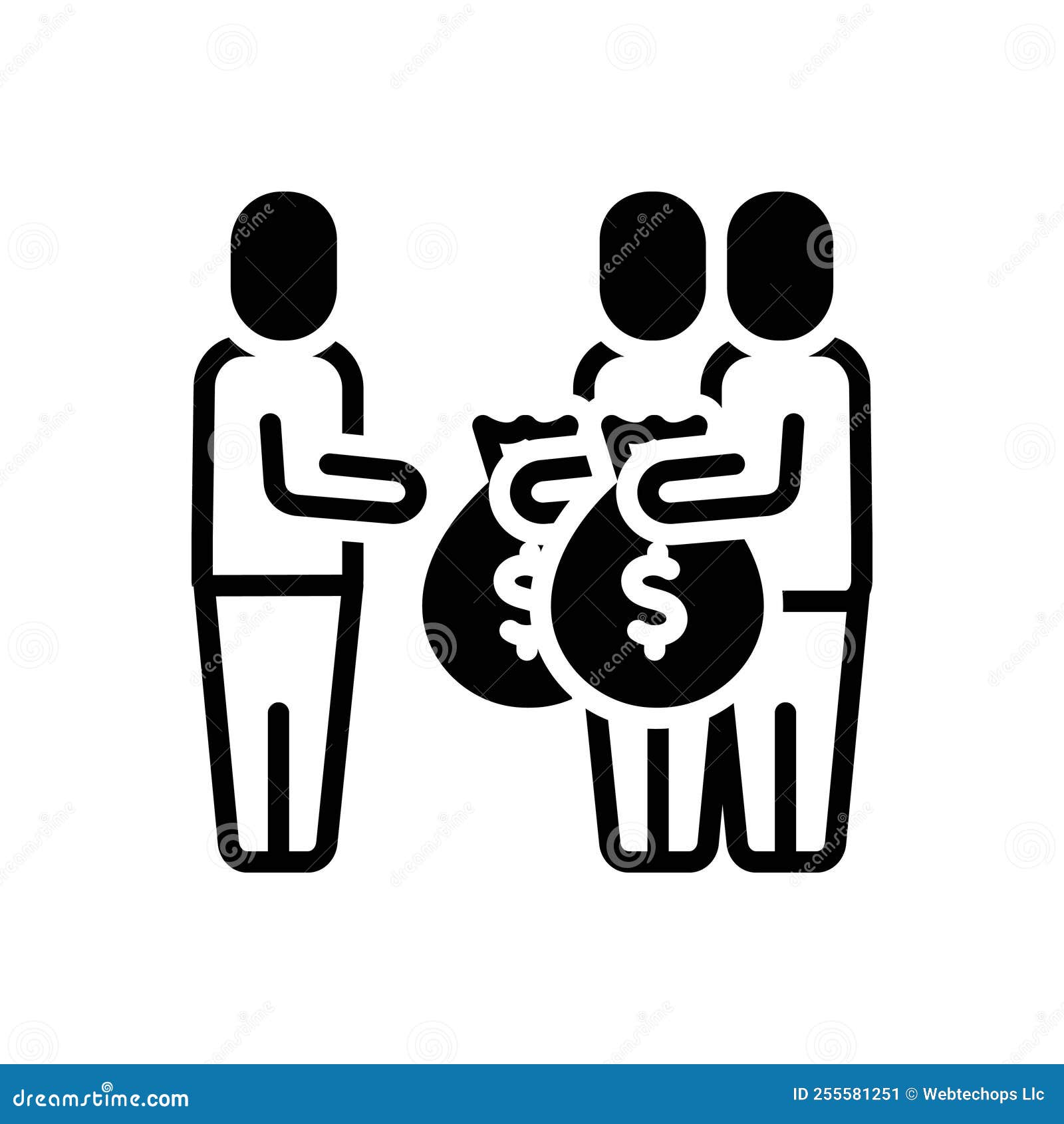 Black Solid Icon for Donors, Giver and Contributor Stock Vector ...