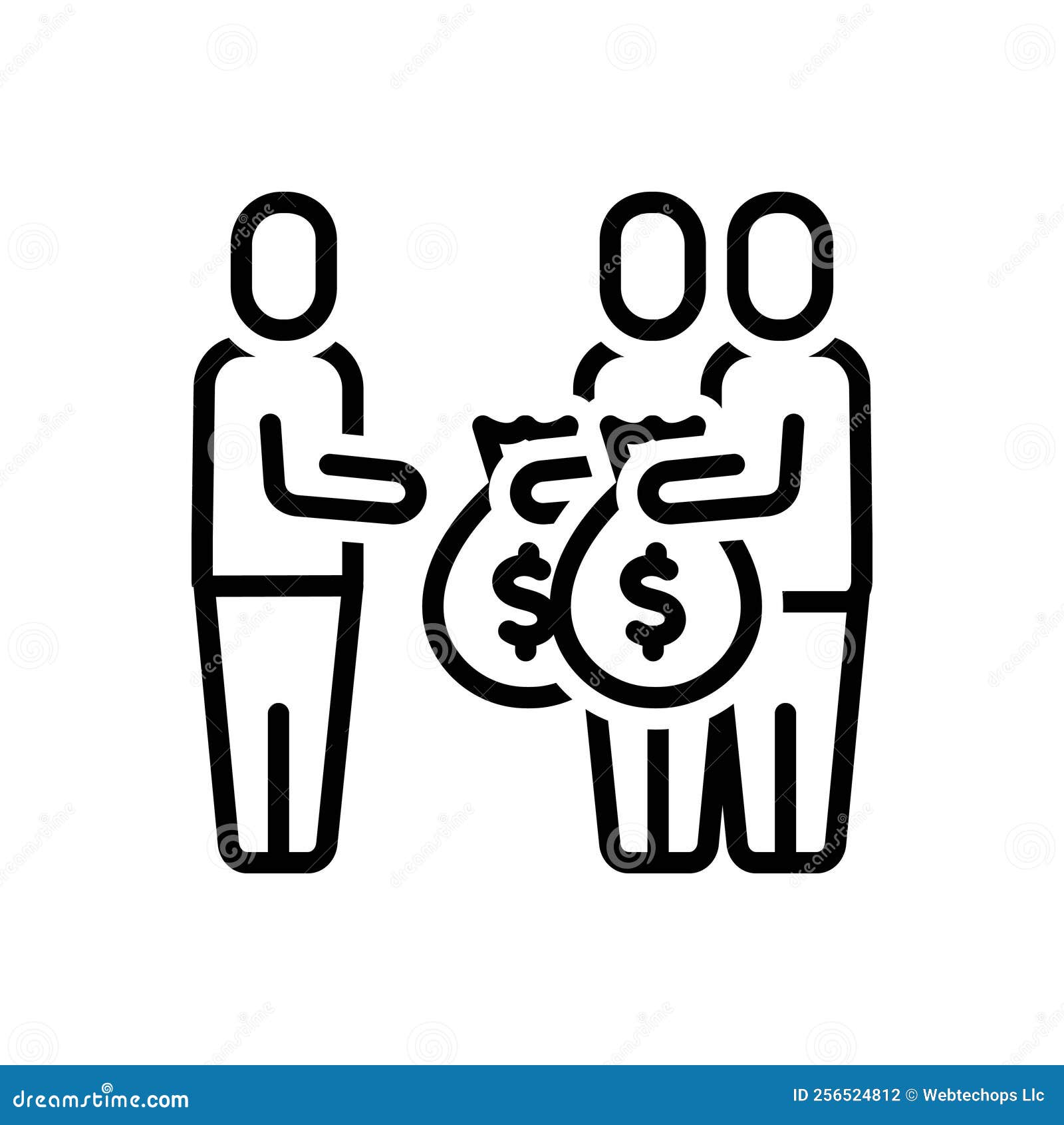 Black Line Icon for Donors, Giver and Contributor Stock Vector ...