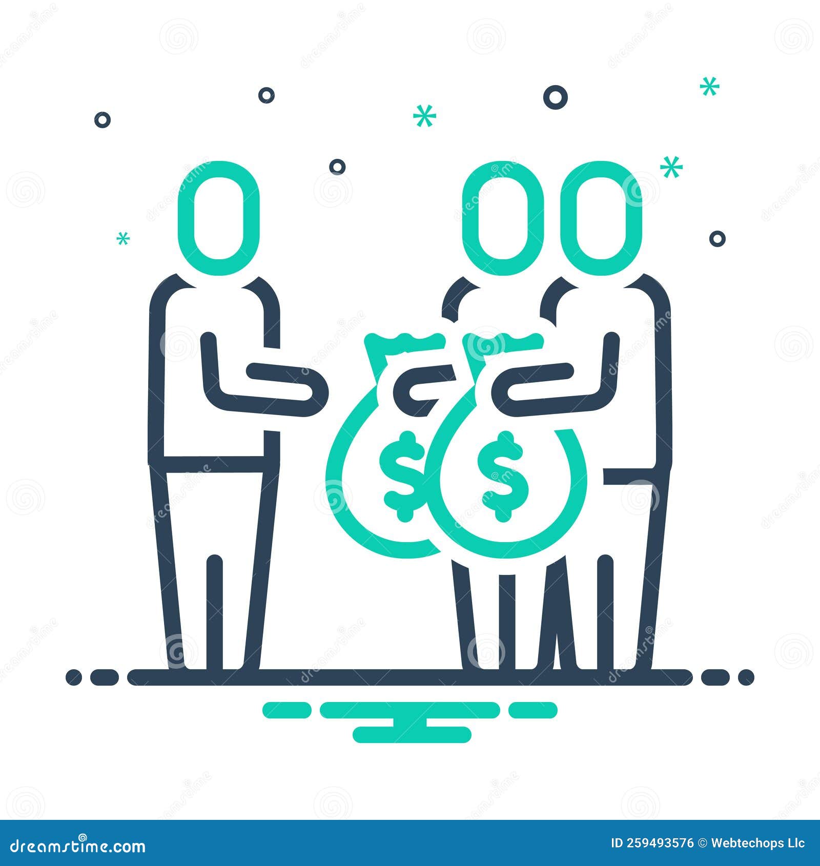 Mix Icon for Donors, Giver and Contributor Stock Illustration ...
