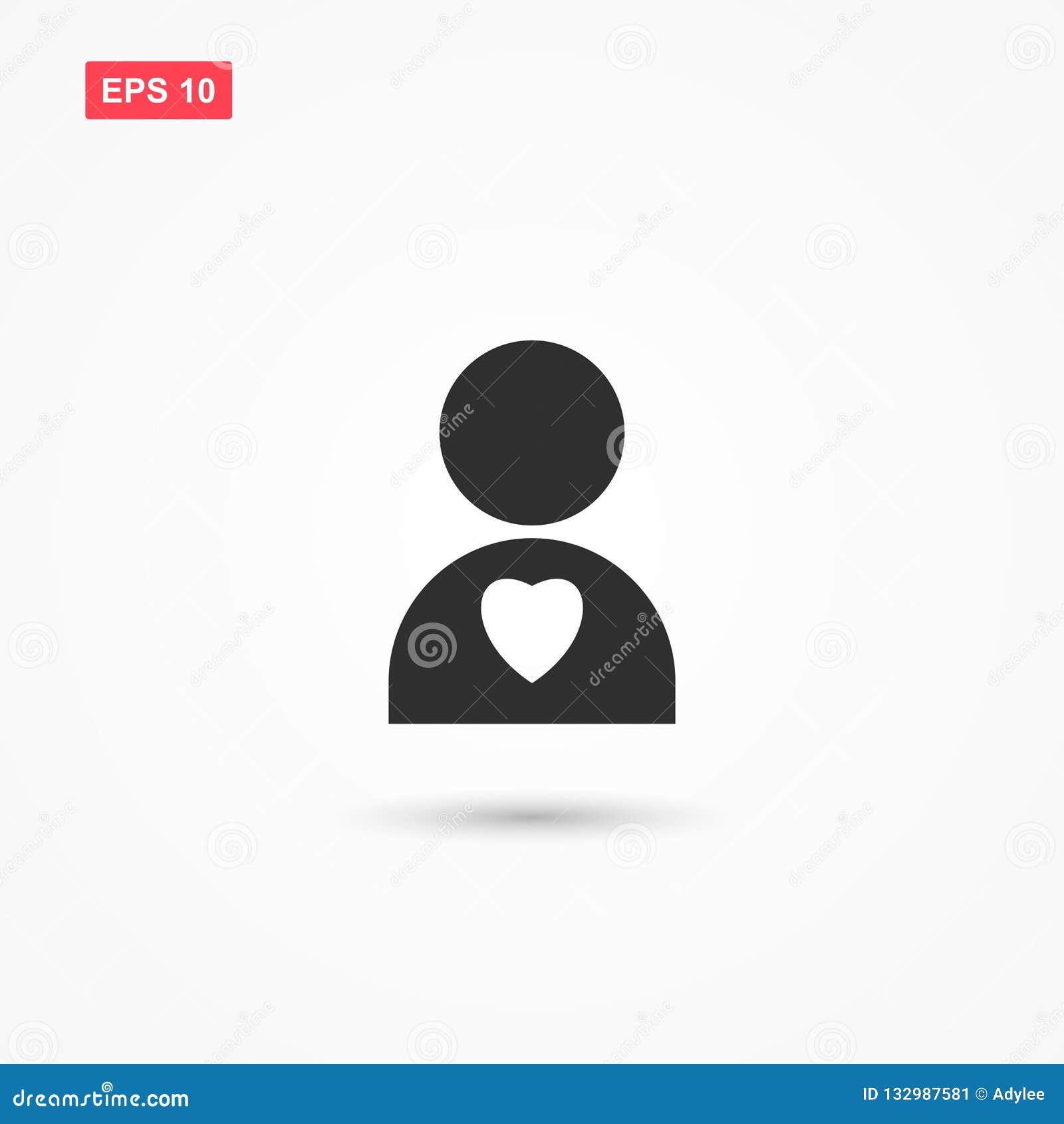 Donors People Vector Icon with Heart 1 Stock Vector - Illustration of ...
