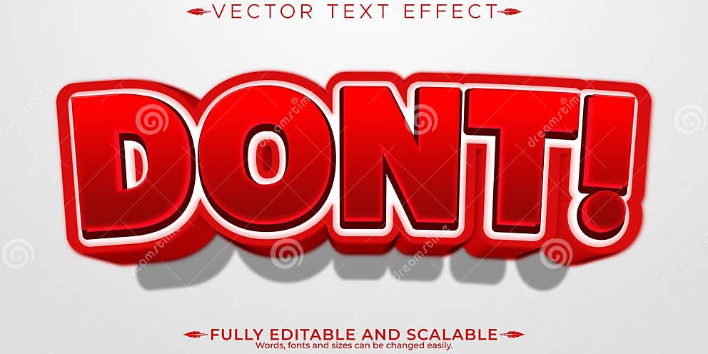 Dont Bold Text Effect, Editable Modern Lettering Typography Font Style ...