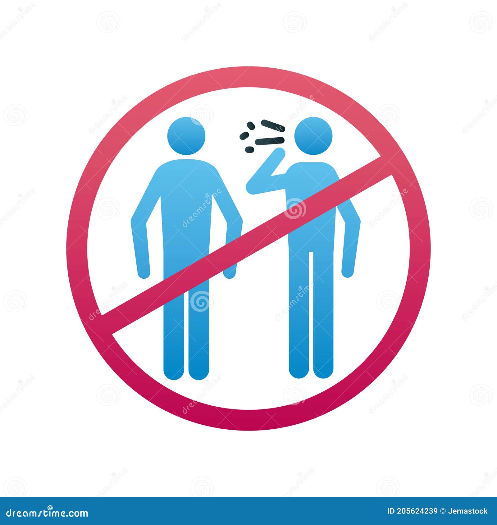 Dont Coughing Covid19 Prevention Icon Stock Vector - Illustration of ...