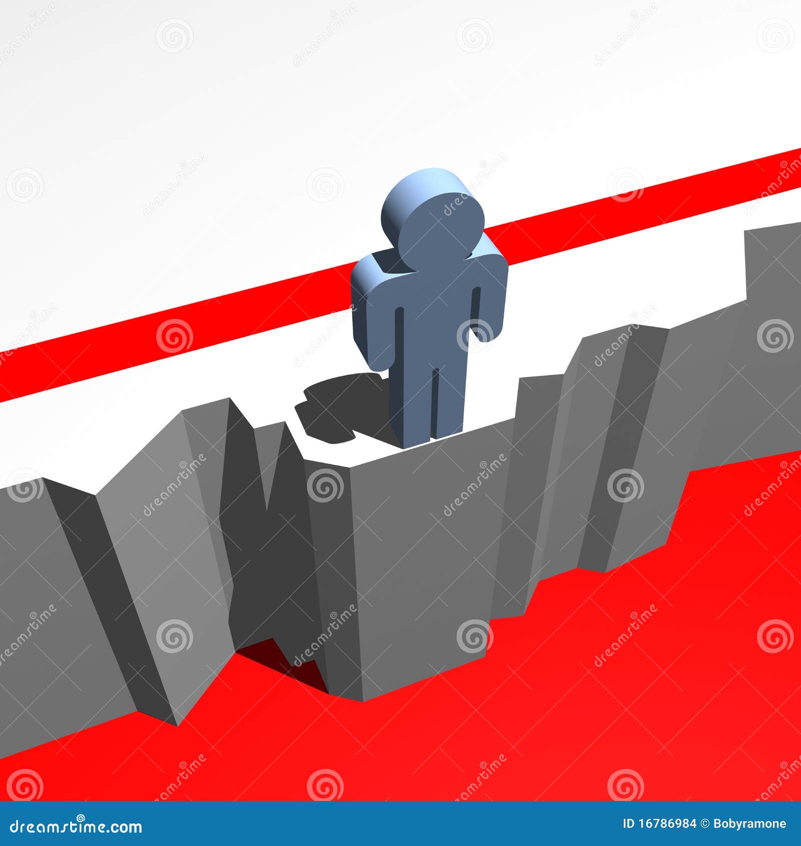 Dont cross the red line stock illustration. Illustration of metaphor ...