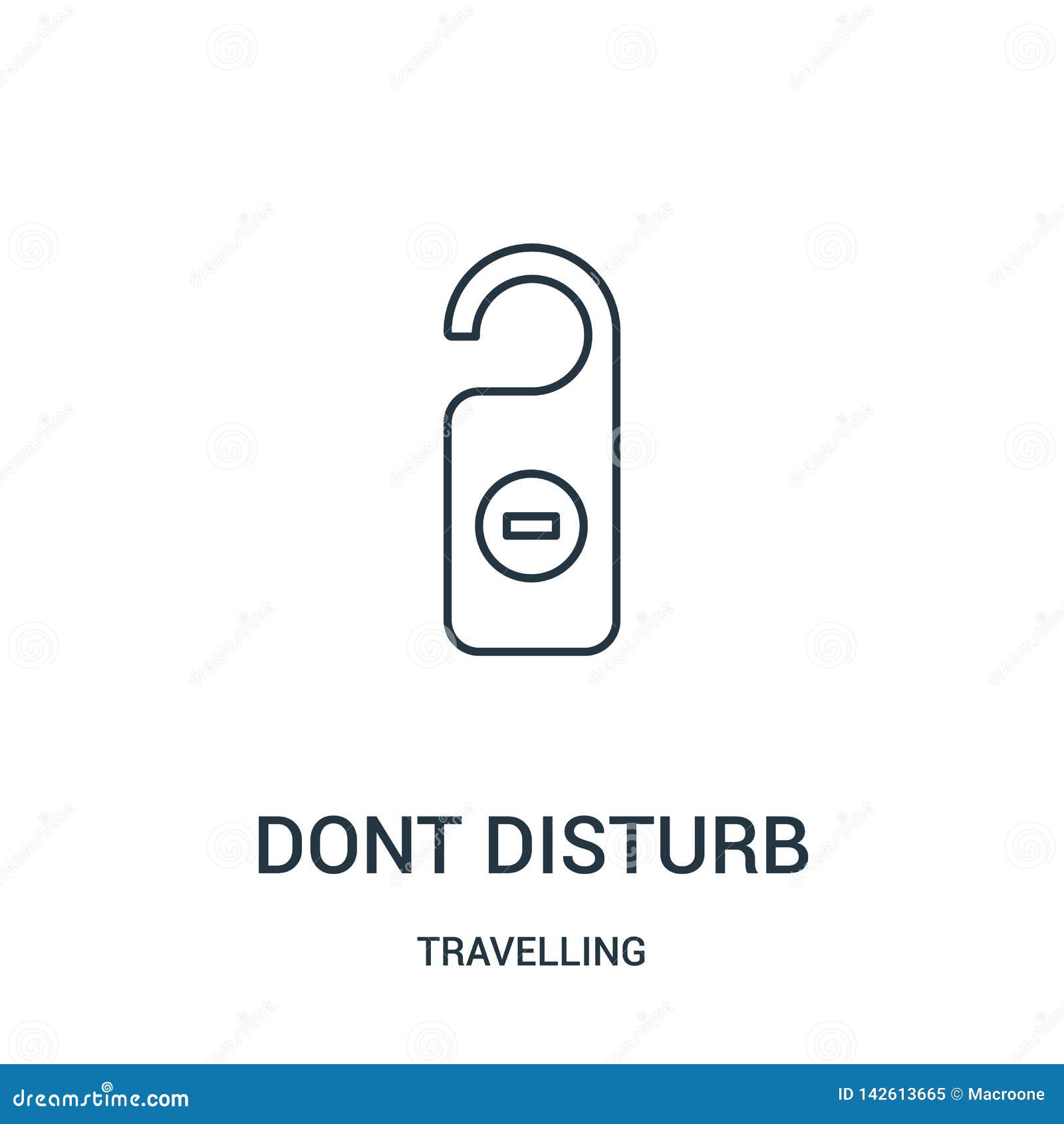 Dont Disturb Icon Vector From Travelling Collection Thin Line Dont