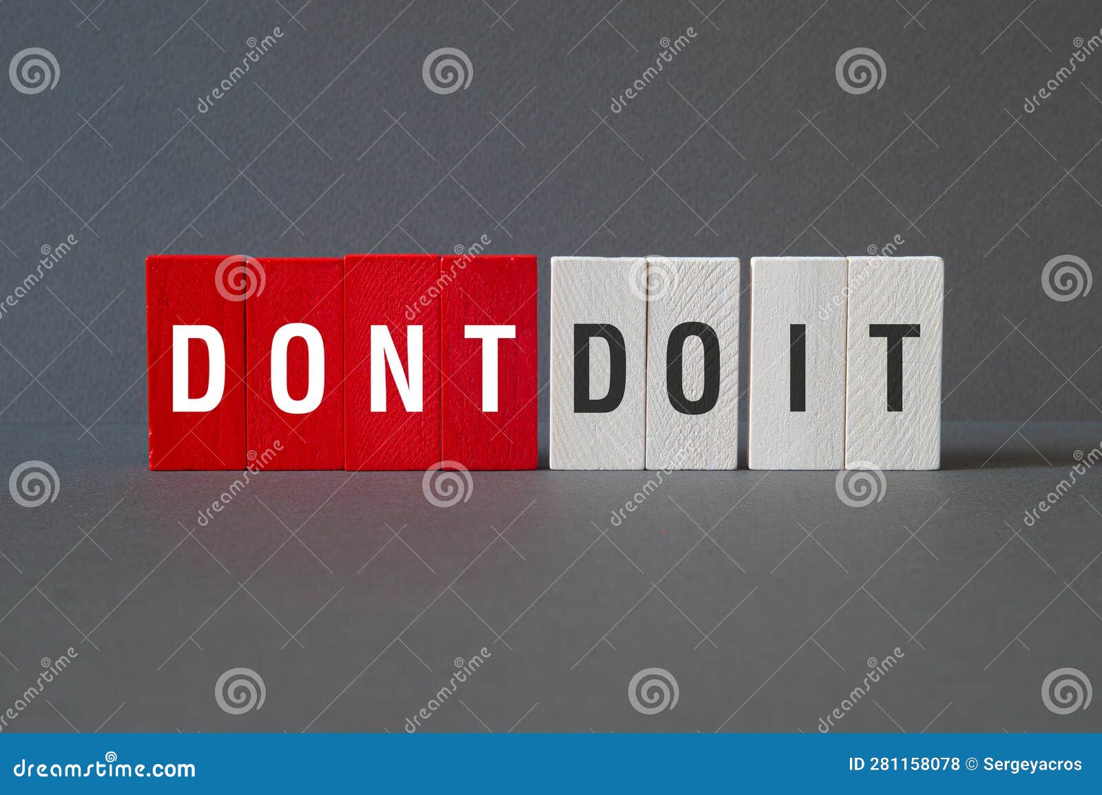 Dont Do it - Word Concept on Building Blocks, Text Stock Photo - Image ...