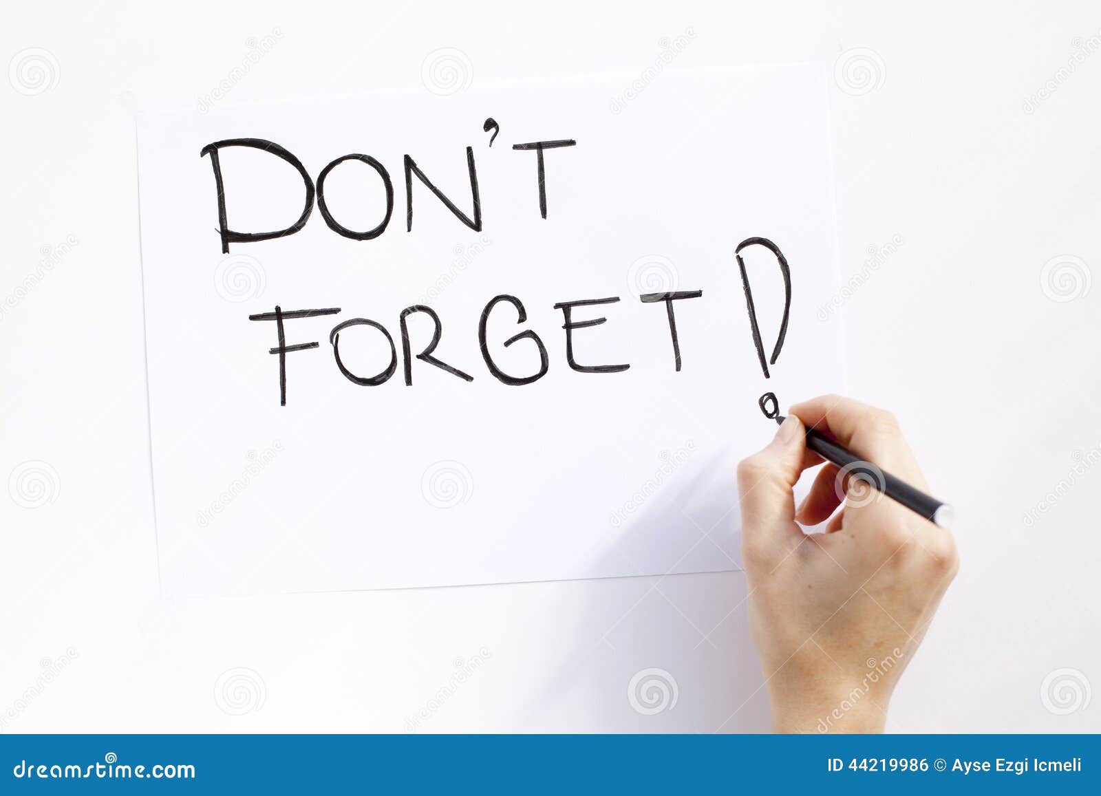 Dont Forget Note stock photo. Image of remember, reminder - 44219986