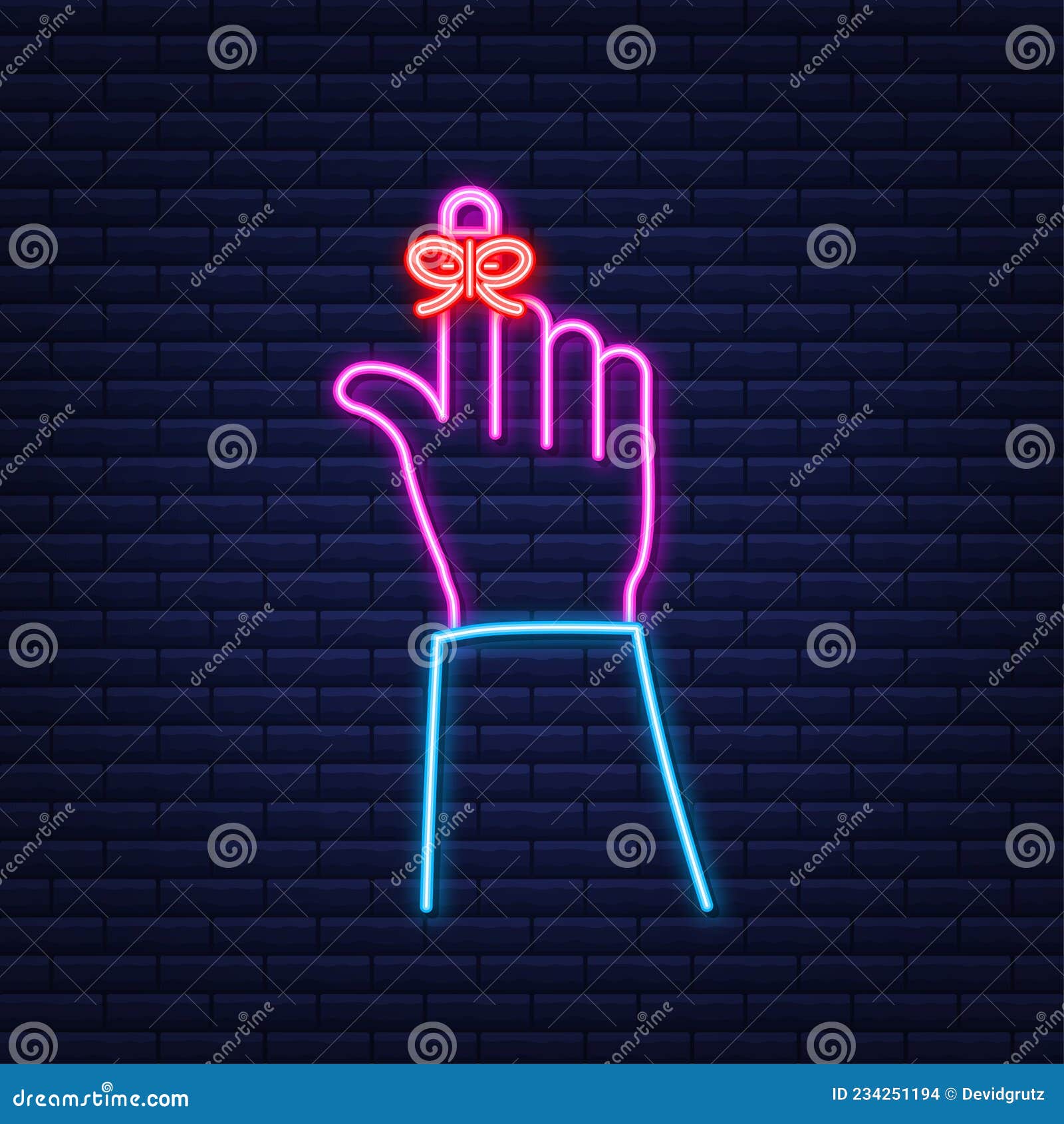 Dont Forget Reminder. Rope Bow on Finger Pointing Stock Vector ...