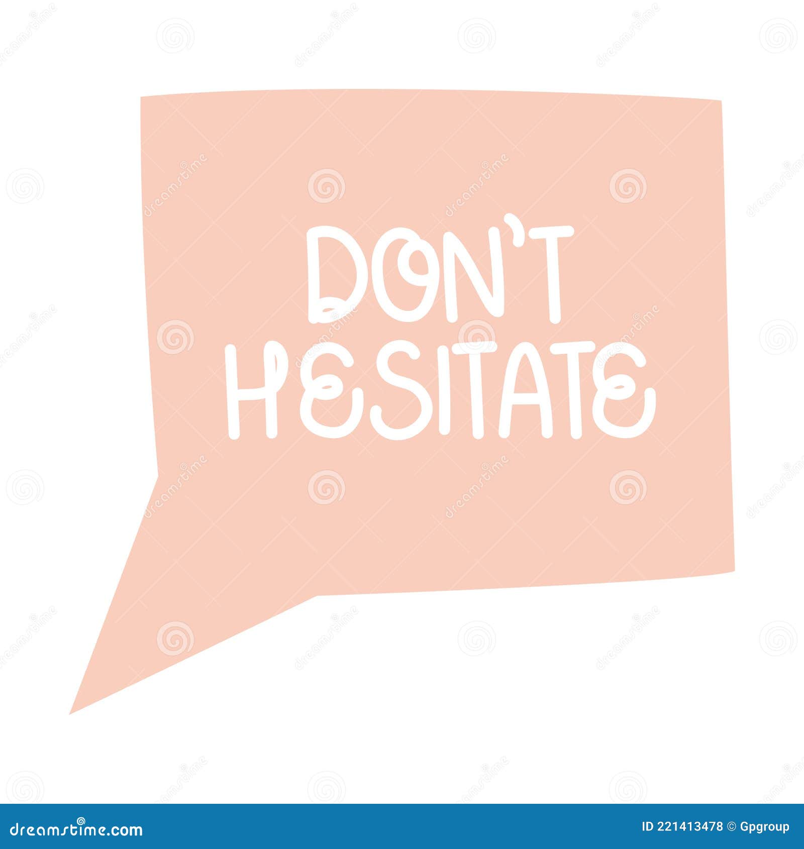 Dont Hesitate Lettering Vector Illustration | CartoonDealer.com #221420566