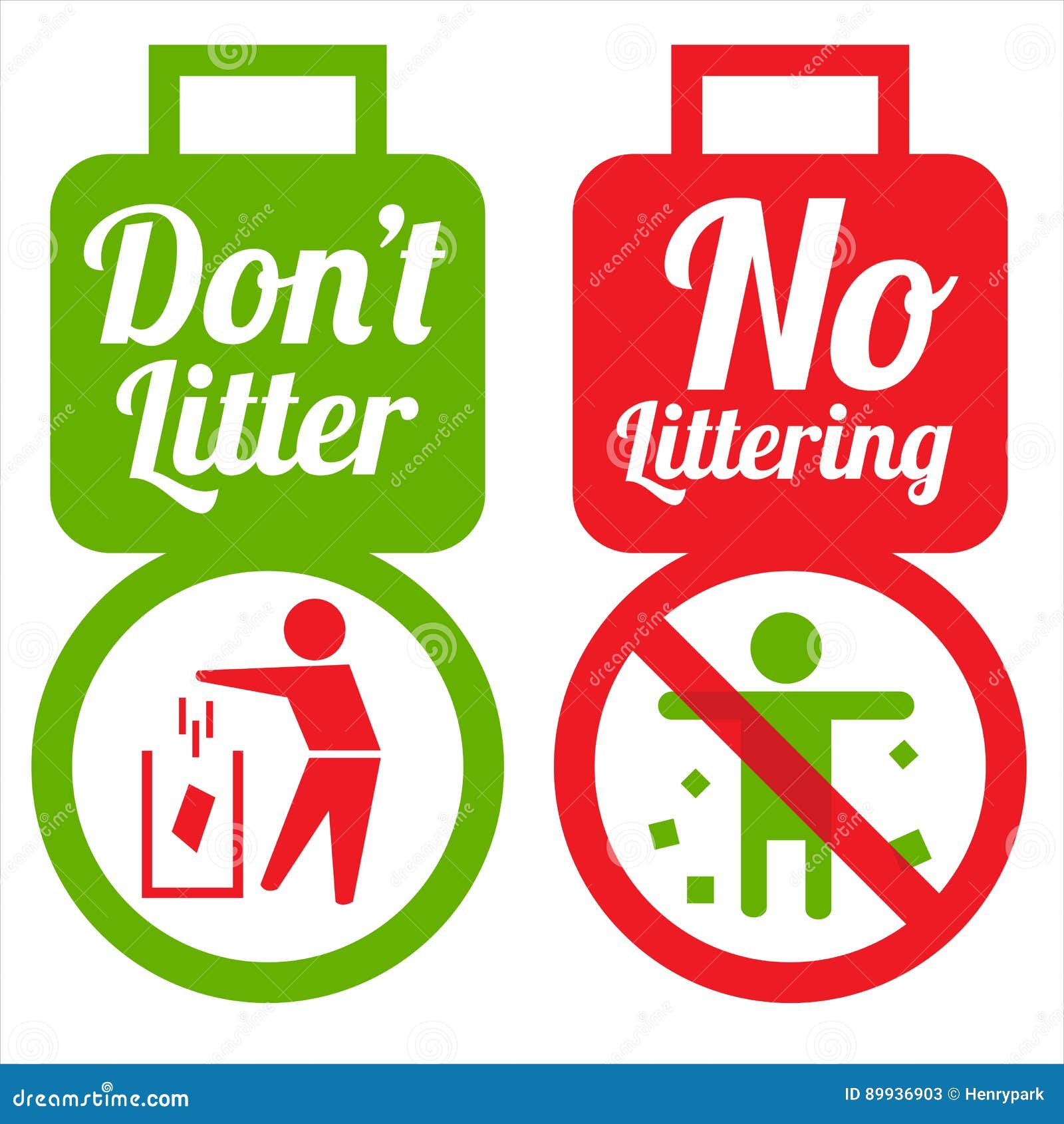 Dont litter stock vector. Illustration of basket, flat - 89936903