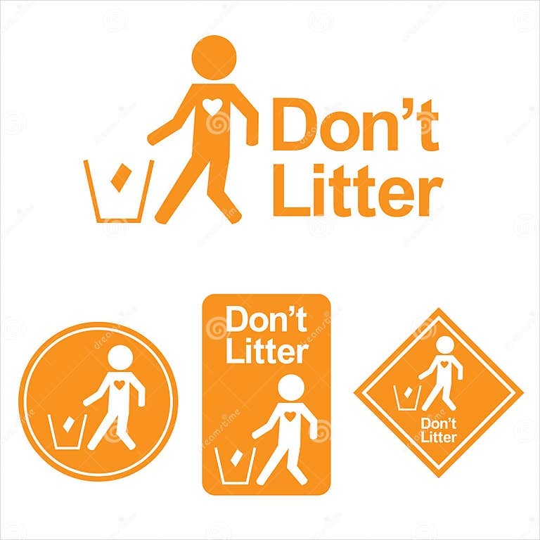 Dont litter logo stock vector. Illustration of friendly - 90269523