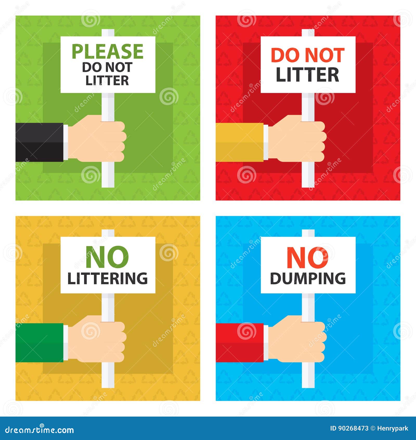 Dont litter signboard stock vector. Illustration of compost - 90268473