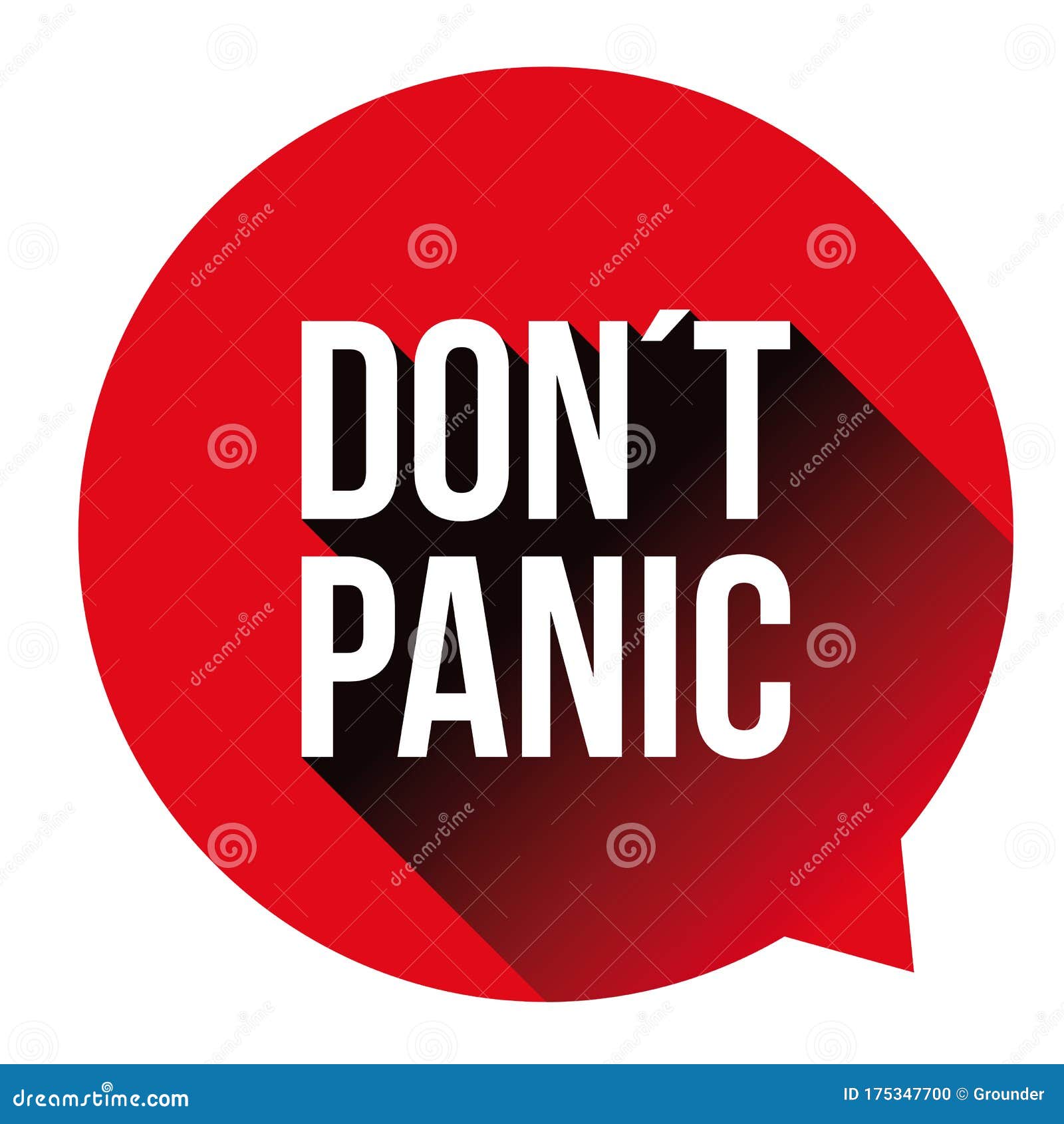 Dont Panic Alert Speech Bubble Stock Vector - Illustration of call ...
