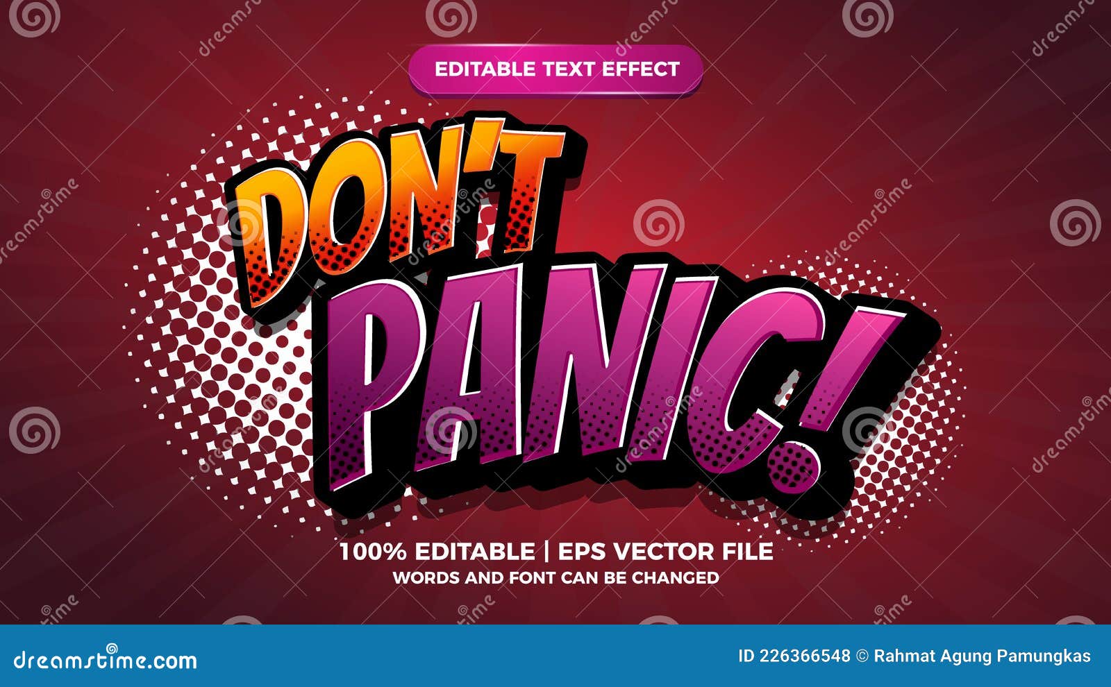 Dont Panic Calligraphy Lettering Text Icon. Coronavirus Covid-19 ...