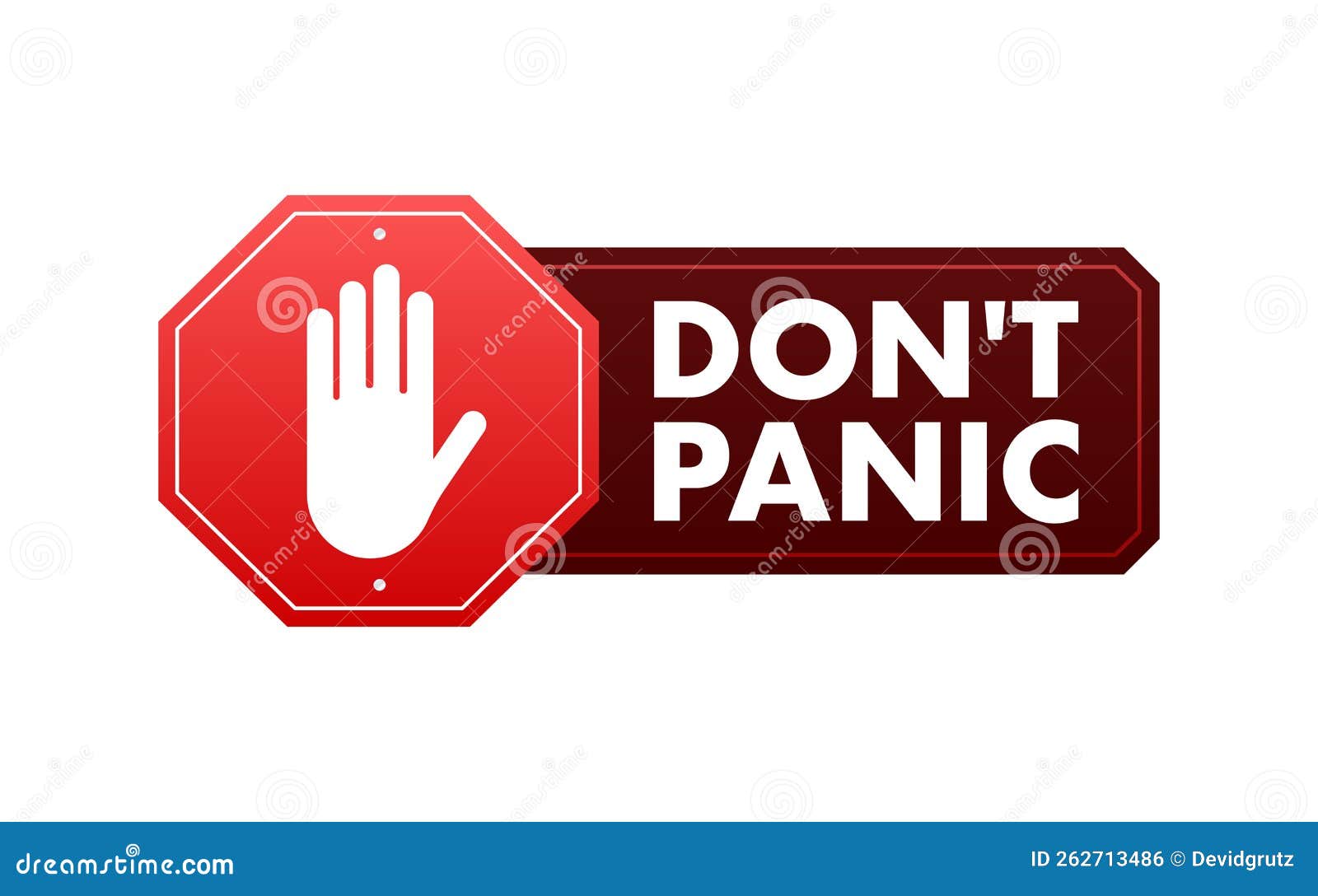 Dont Panic Sign, Label. Vector Stock Illustration. Stock Vector ...