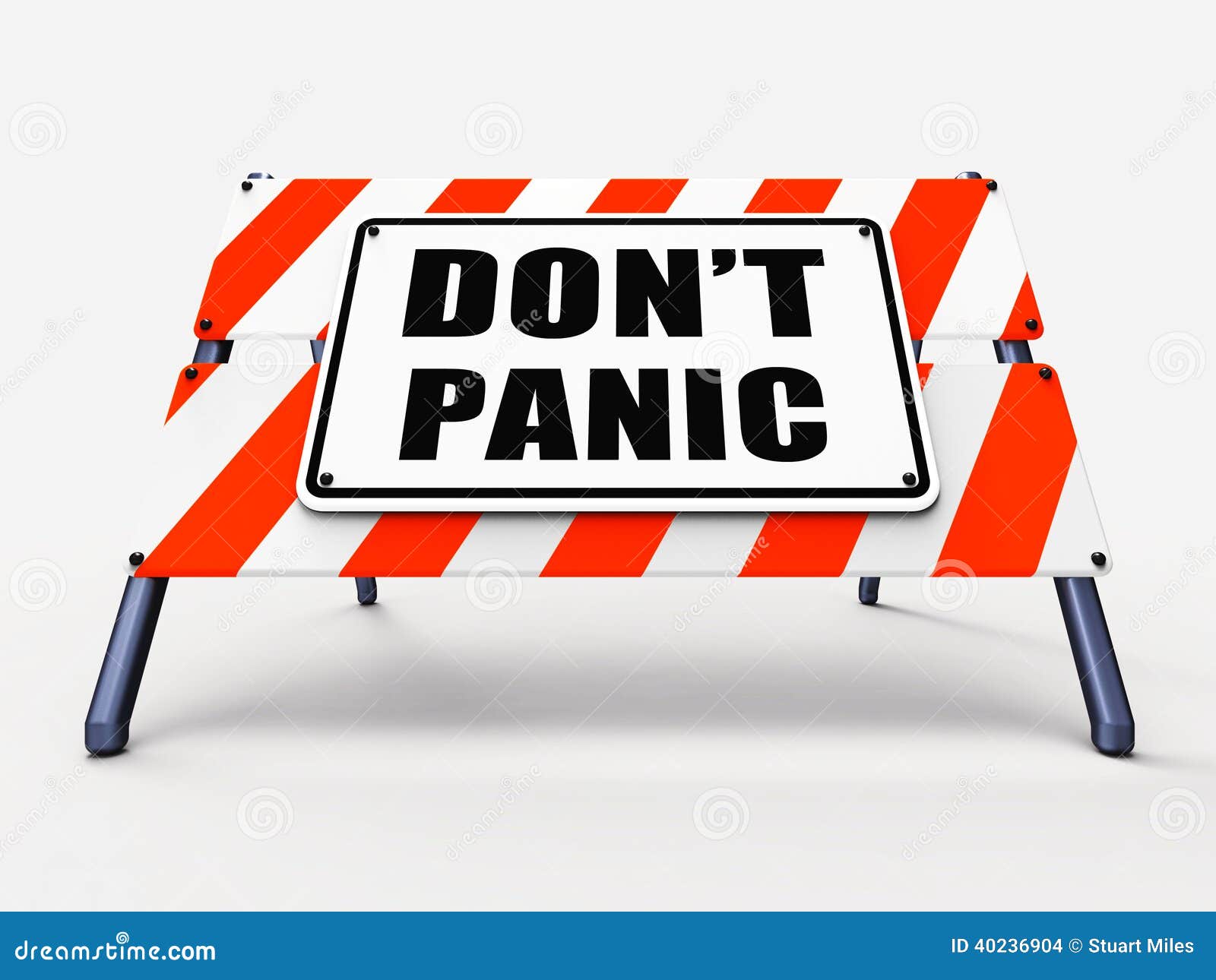 Dont Panic Sign Refers To Relaxing and Avoid Stock Illustration ...