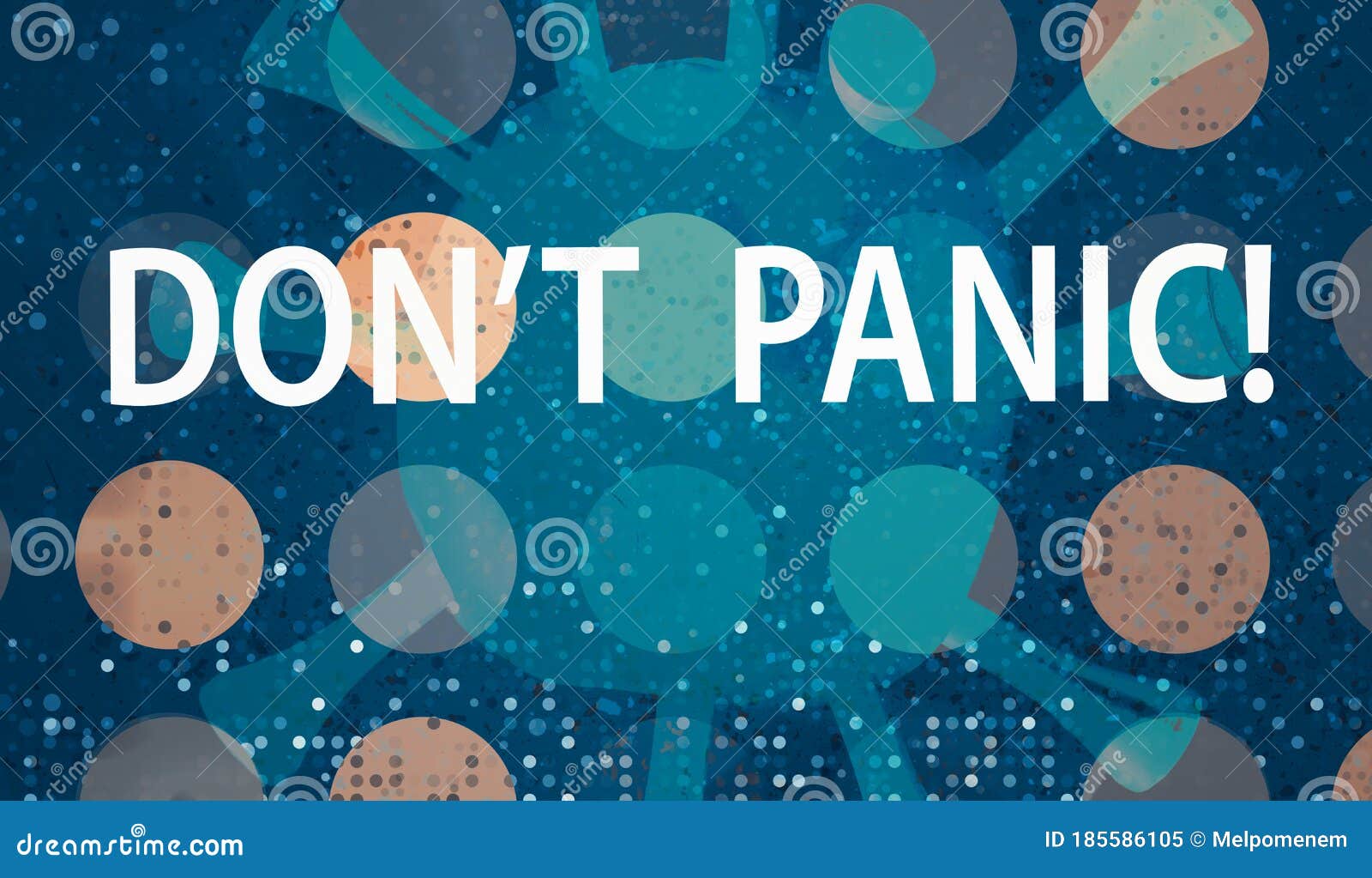 Dont Panic Theme with Abstract Dots Background Stock Illustration ...