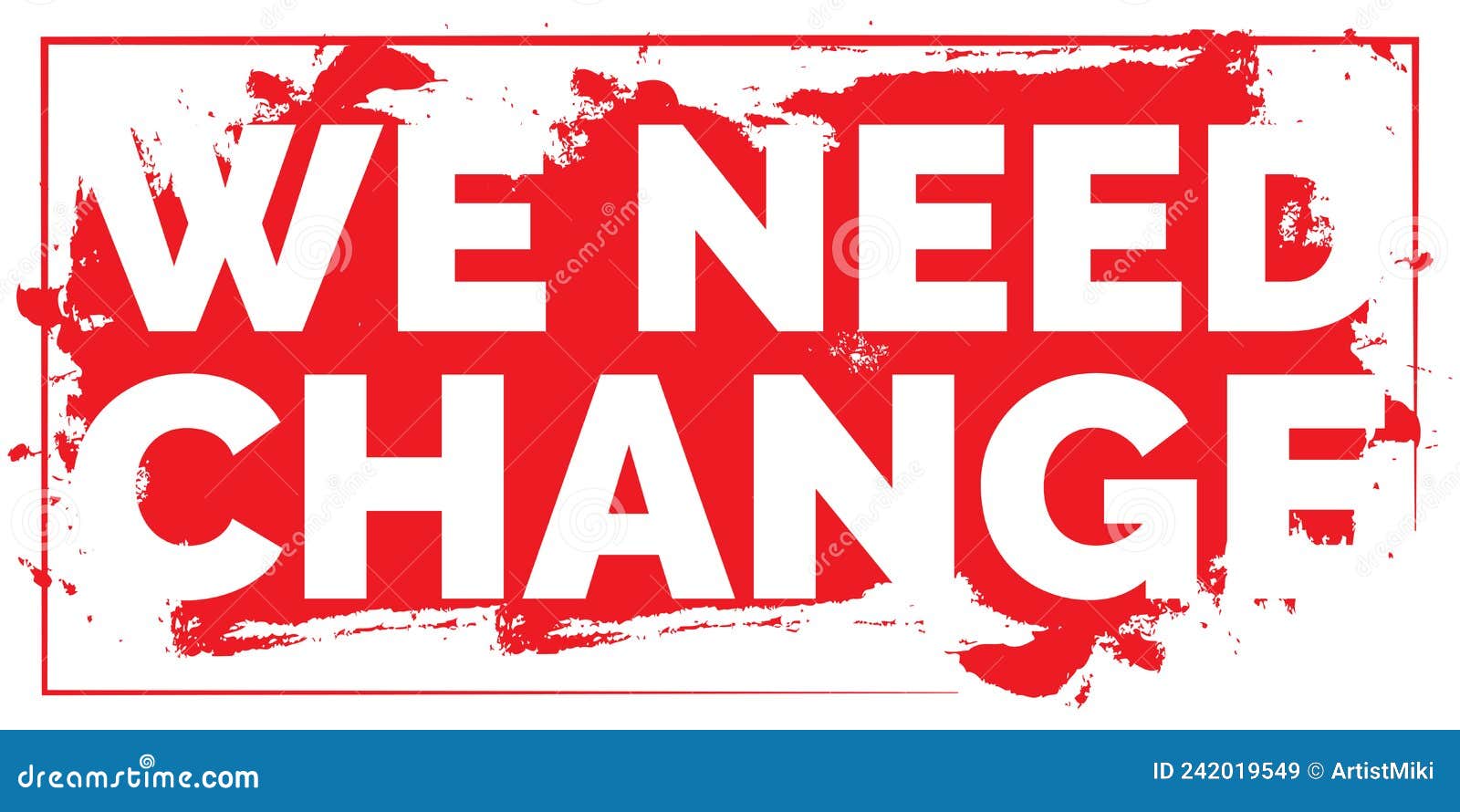 We need change, vector stock vector. Illustration of alert - 242019549