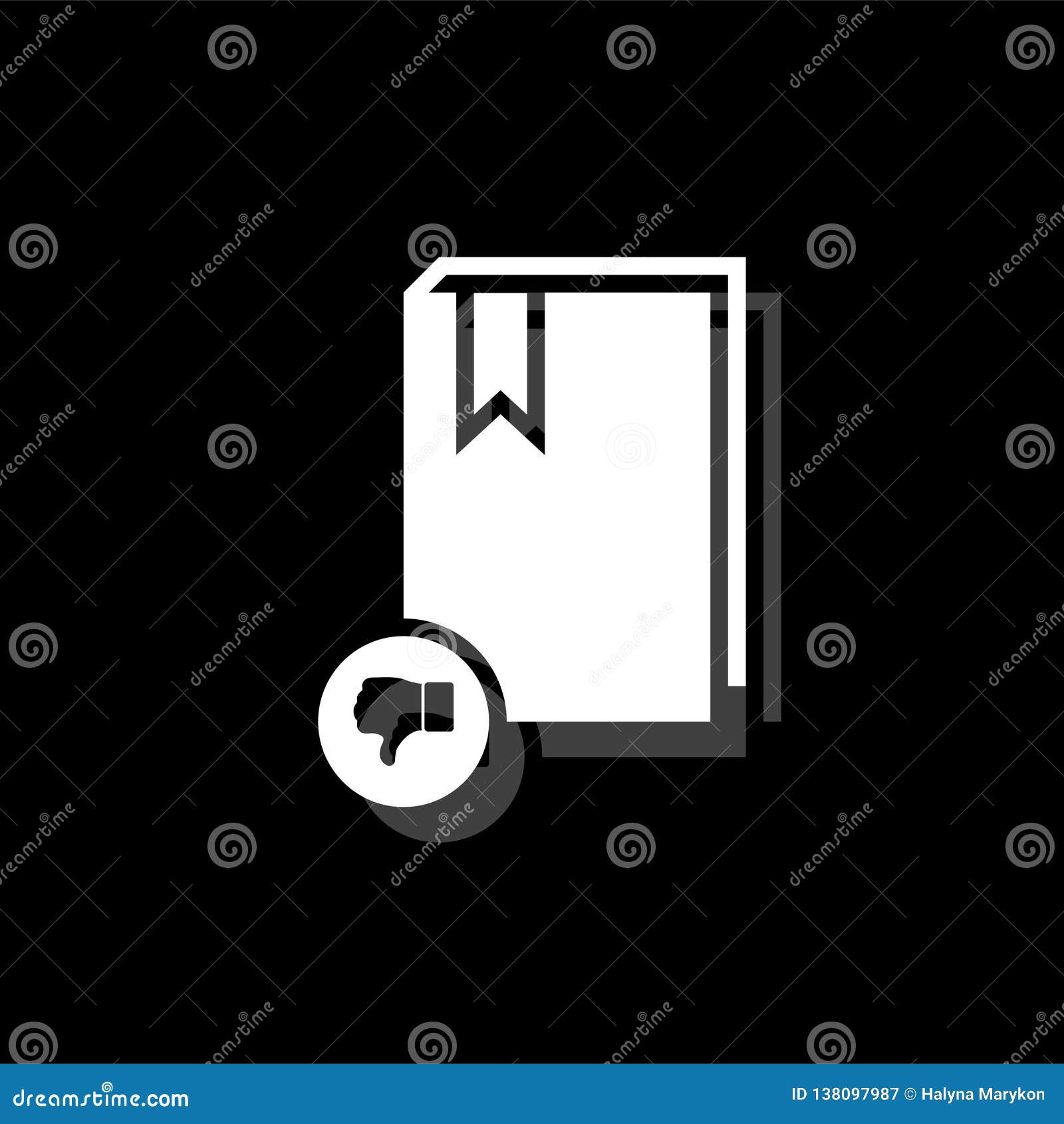 Dont read book icon flat stock illustration. Illustration of ...