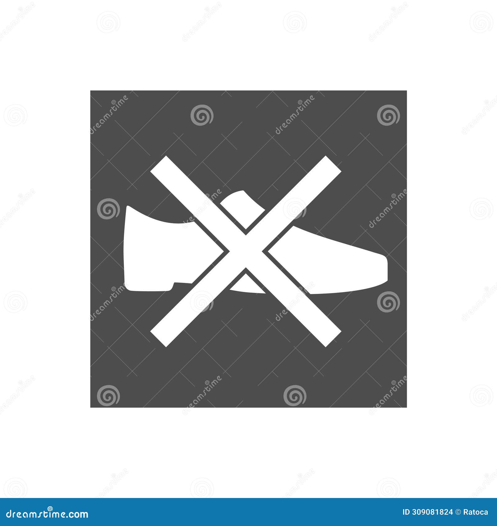 Dont step sign stock vector. Illustration of sole, warning - 309081824