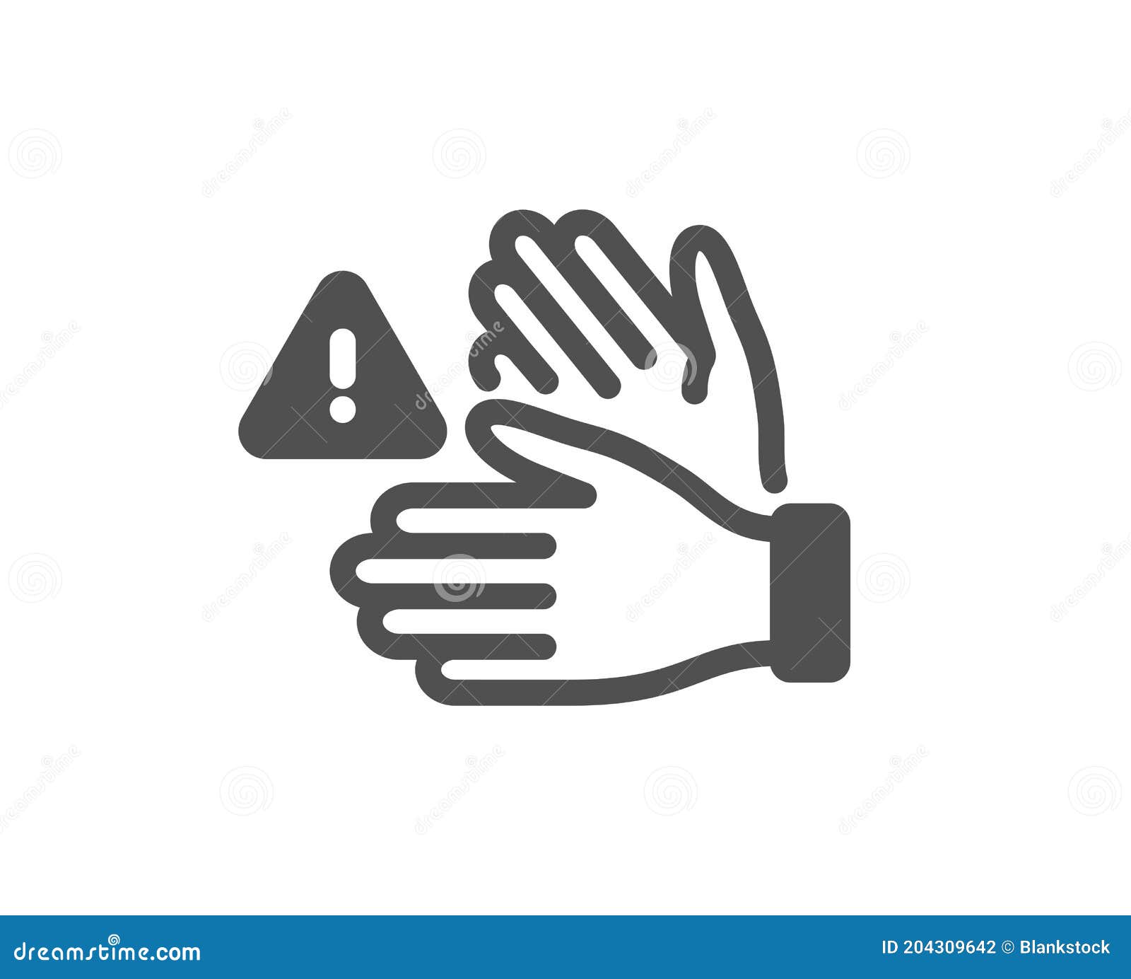 Hands Warning Represents Red Disapproval And Refusal Royalty-Free Stock ...