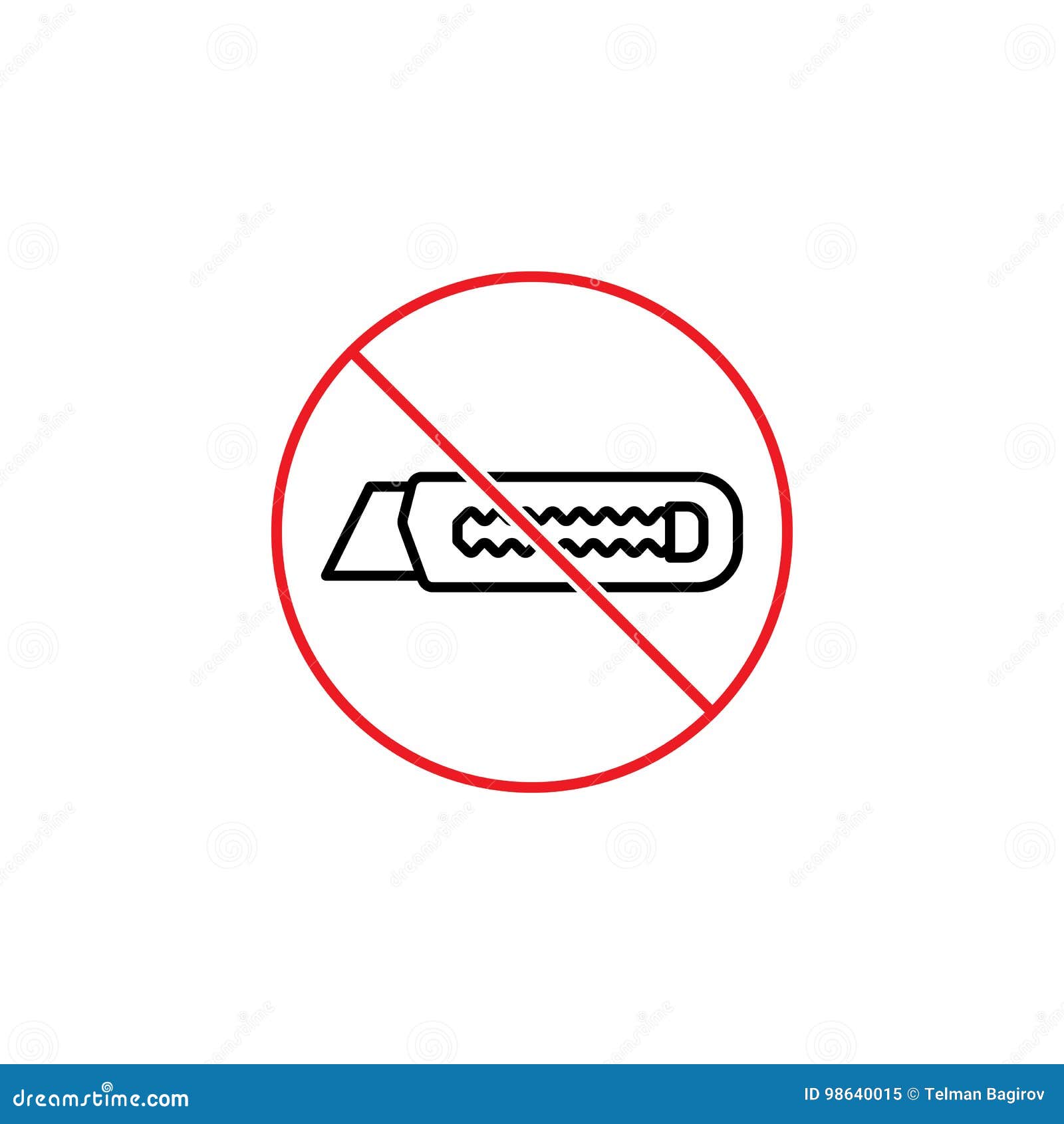 Dont Use Cutter Sign on White Background Stock Illustration ...