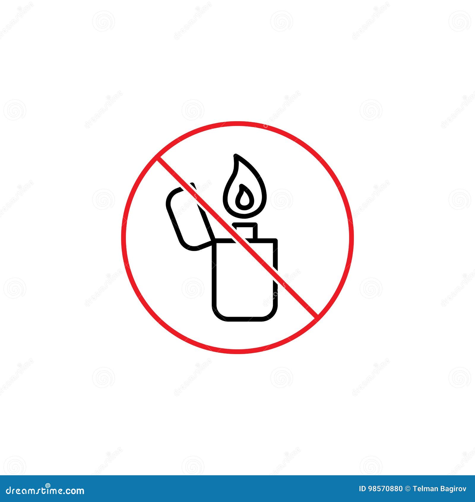 Dont Use Lighter Sign on White Background Stock Illustration ...
