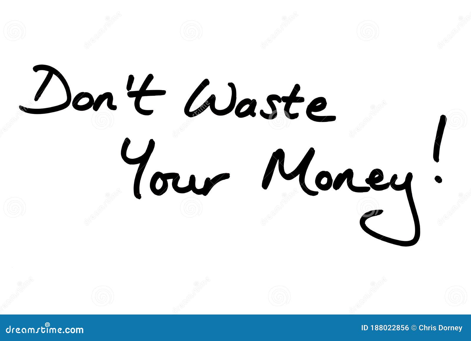 Dont Waste Your Money stock illustration. Illustration of change ...