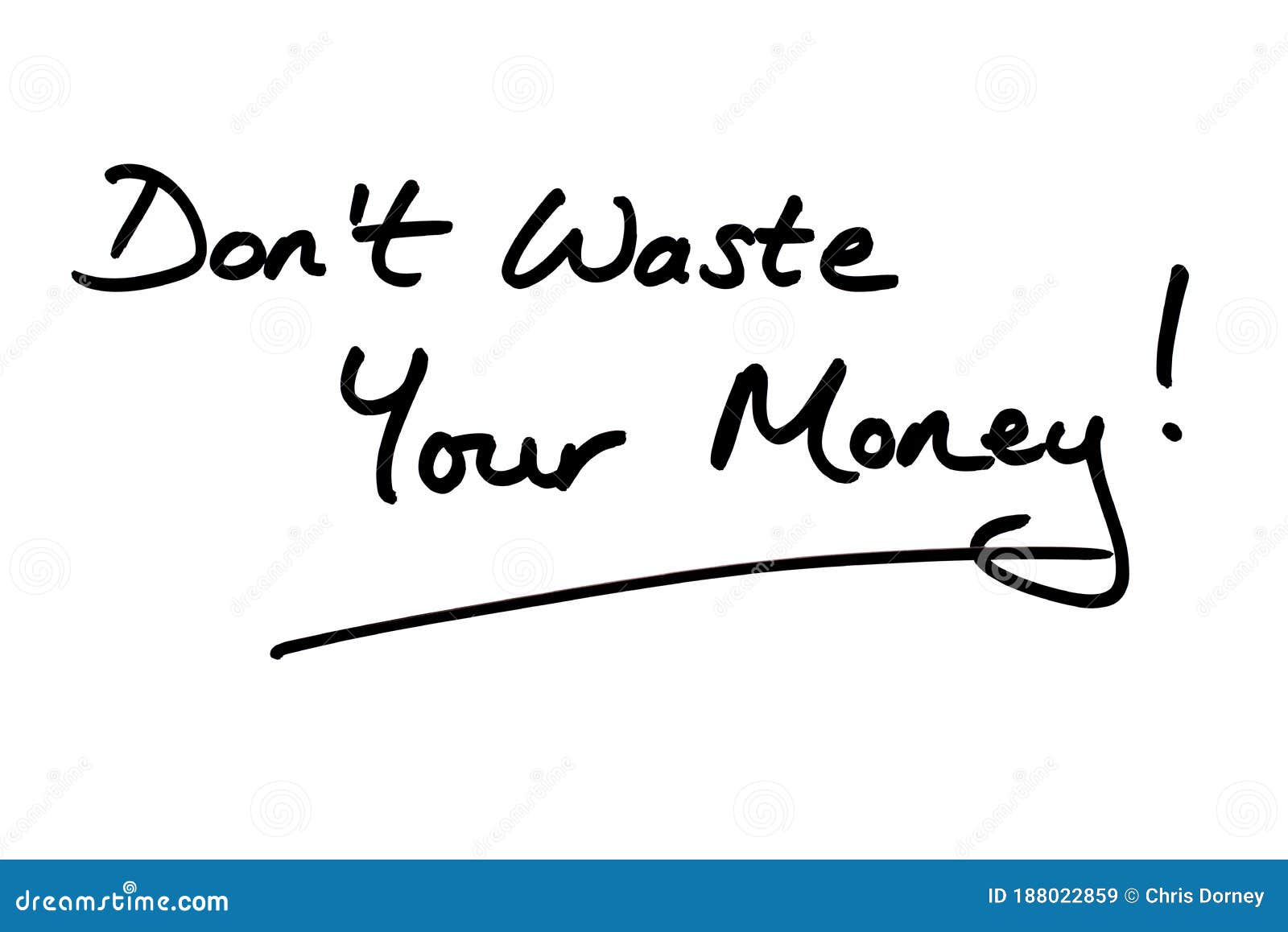 Dont Waste Your Money stock illustration. Illustration of finance ...