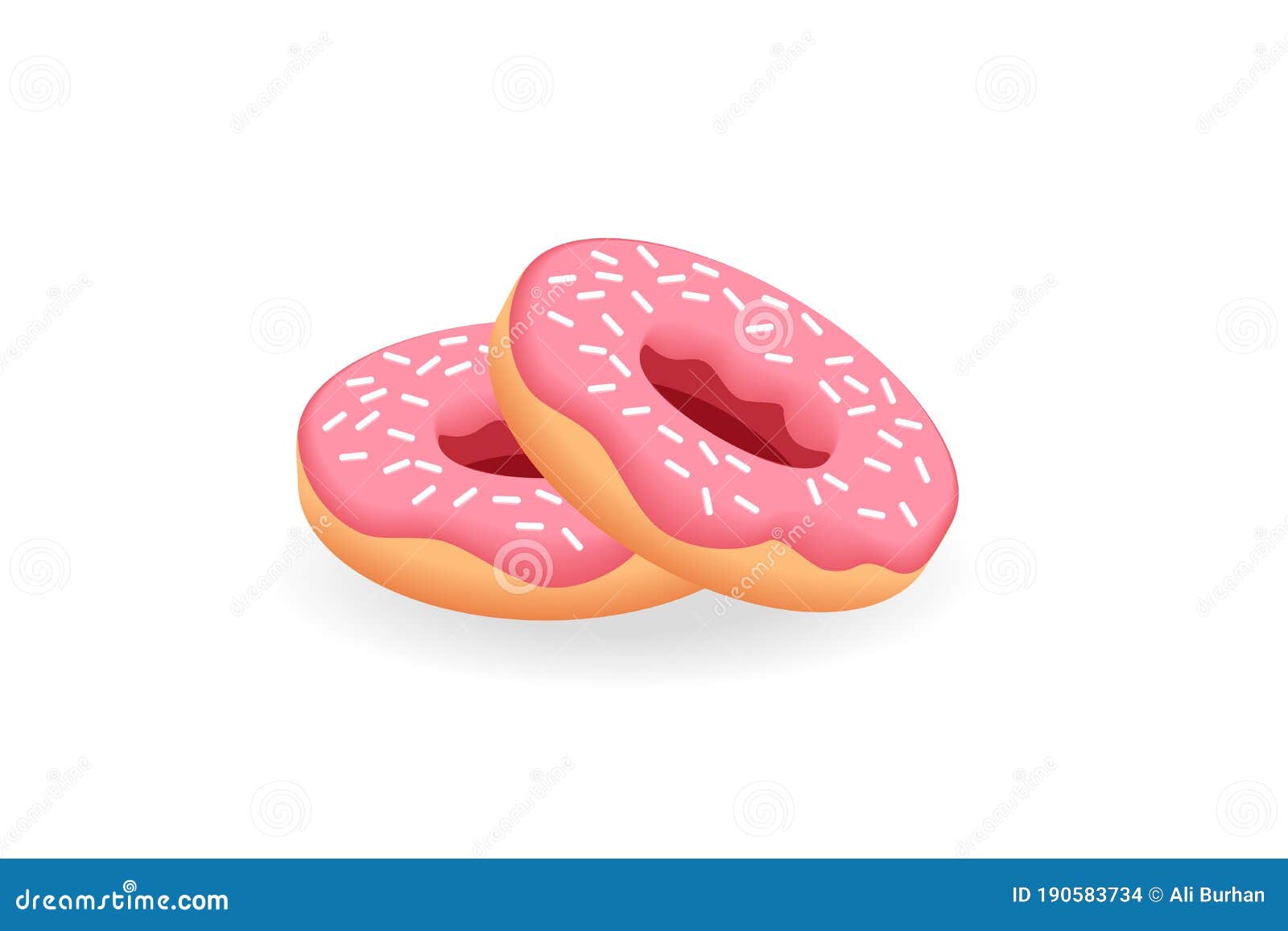 Pink donuts vector graphic stock vector. Illustration of color - 190583734