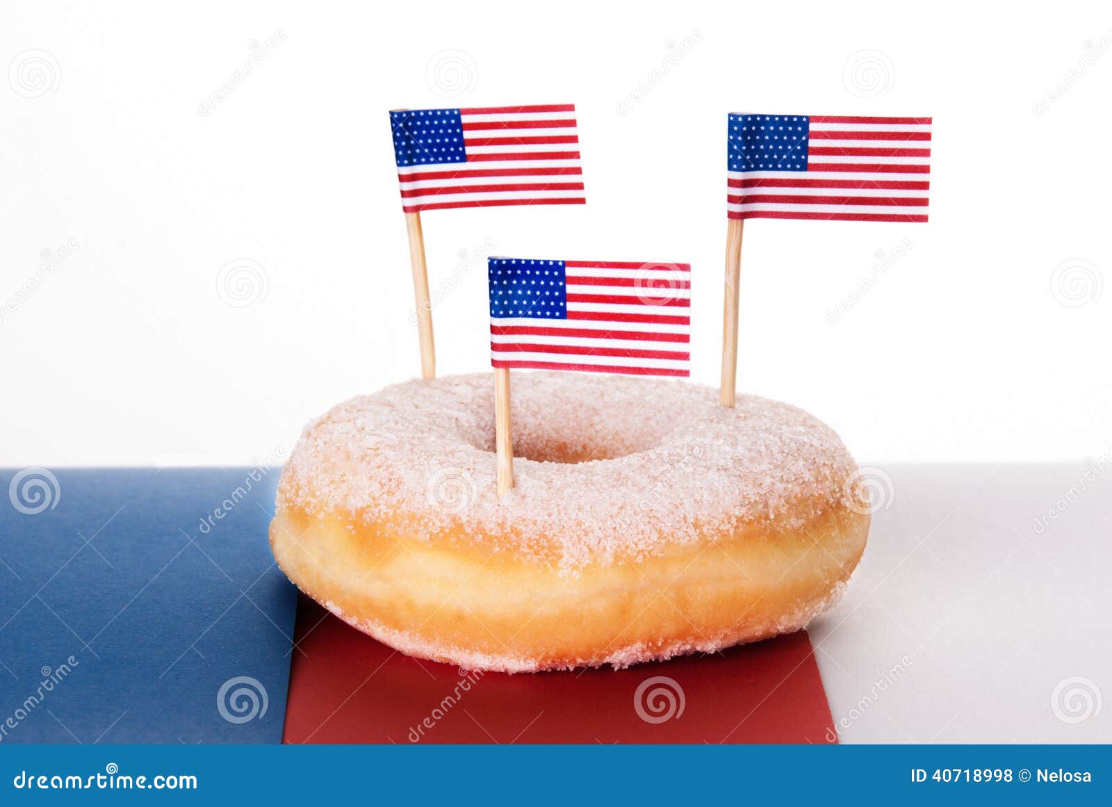 Donut with American Flags stock photo. Image of pastry - 40718998