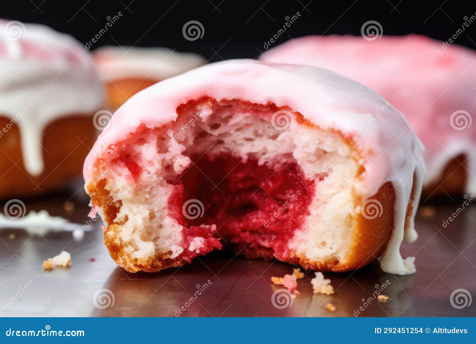 Donut with a Bite Taken Out of it Stock Photo - Image of donut, snack ...