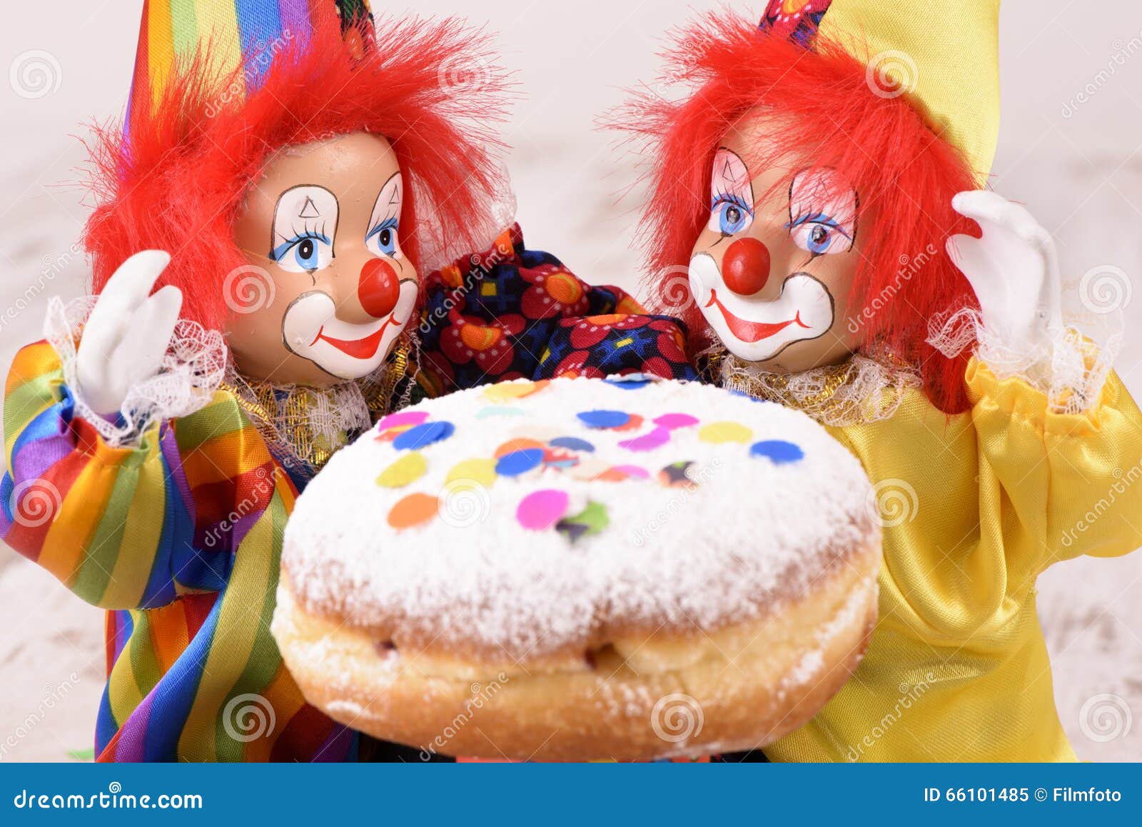 Donut at Carnival with Clowns Stock Image - Image of traditional, clown ...