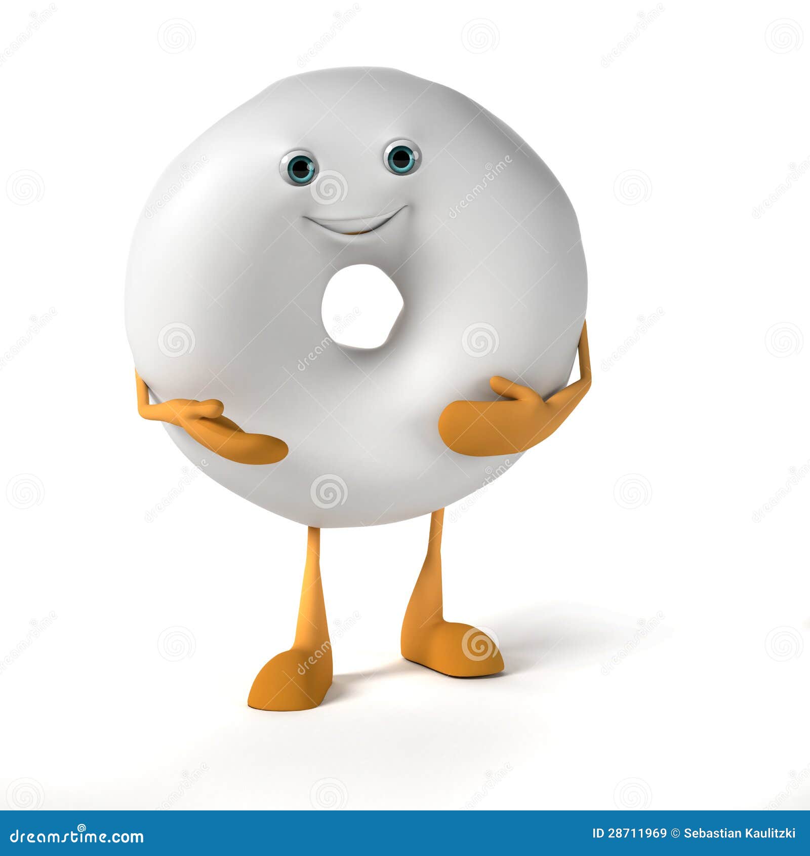 Donut character stock illustration. Illustration of tasty - 28711969