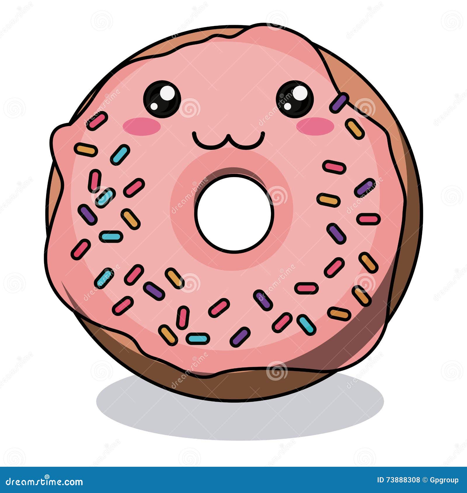Delicious Donut Comic Character Cartoon Vector | CartoonDealer.com ...
