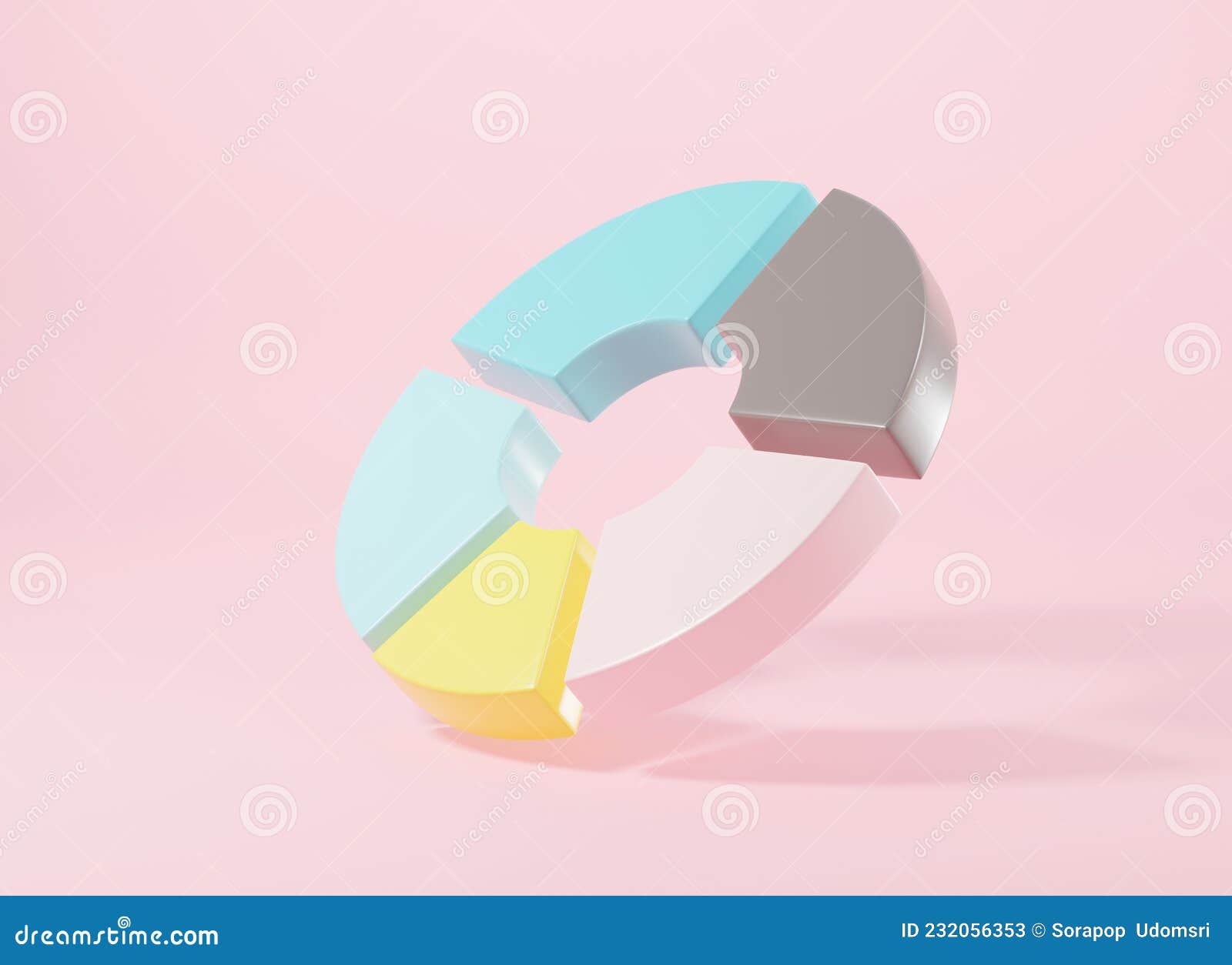 Donut Chart Graph Growth Diagram Infographics Elements Analysis Royalty ...