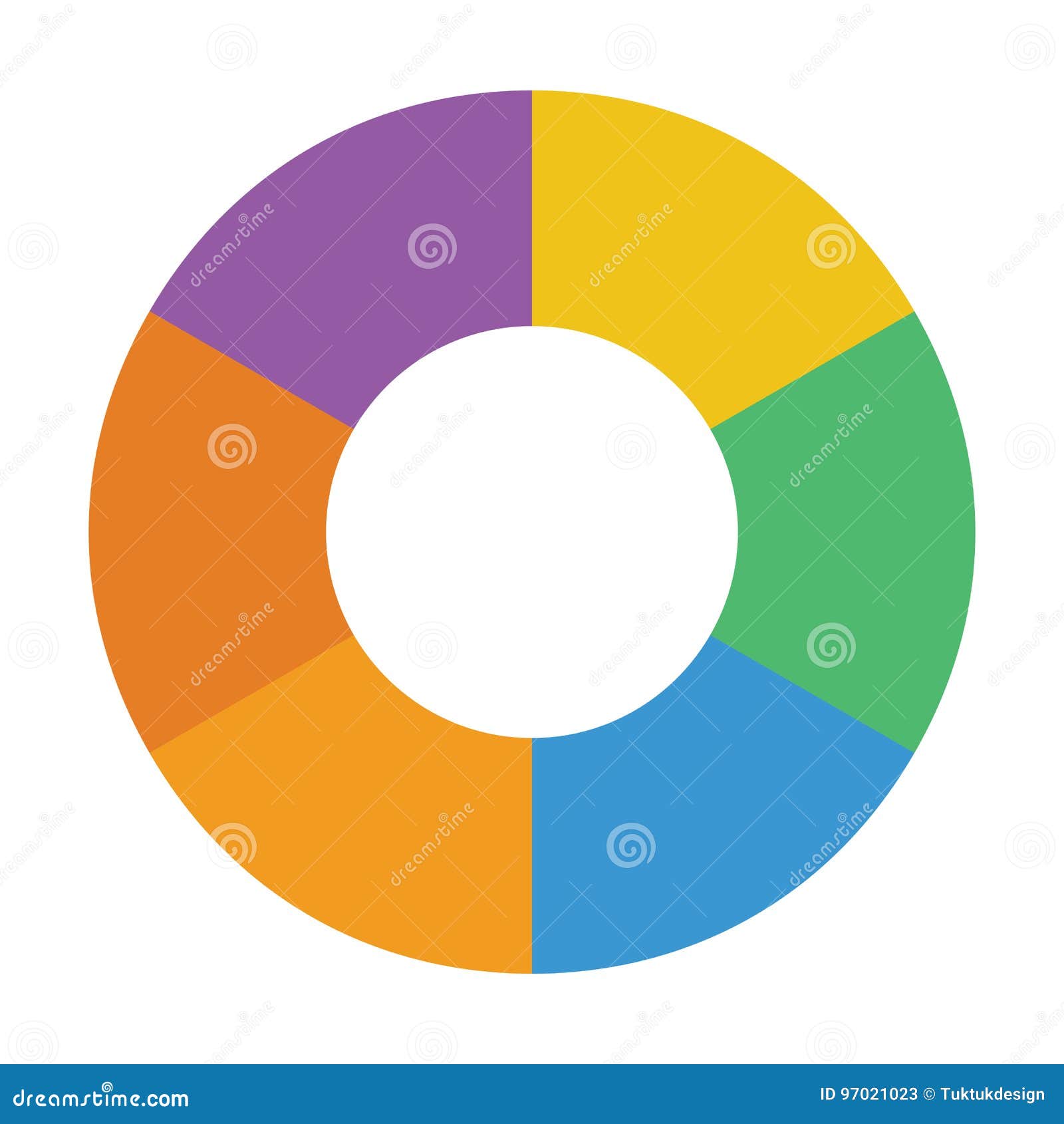 Donut Chart Icon Flat Color Vector Illustration Stock Vector ...