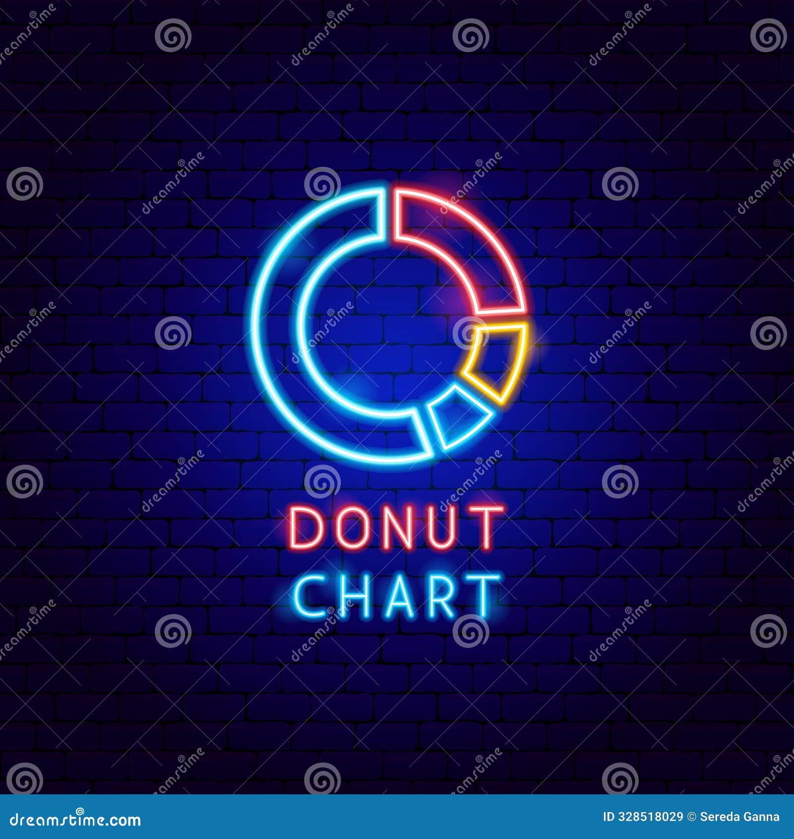 Donut Chart Graph Growth Diagram Infographics Elements Analysis Royalty ...