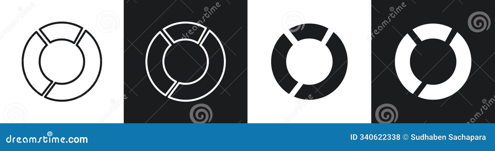 Donut Chart Graph Growth Diagram Infographics Elements Analysis Royalty ...