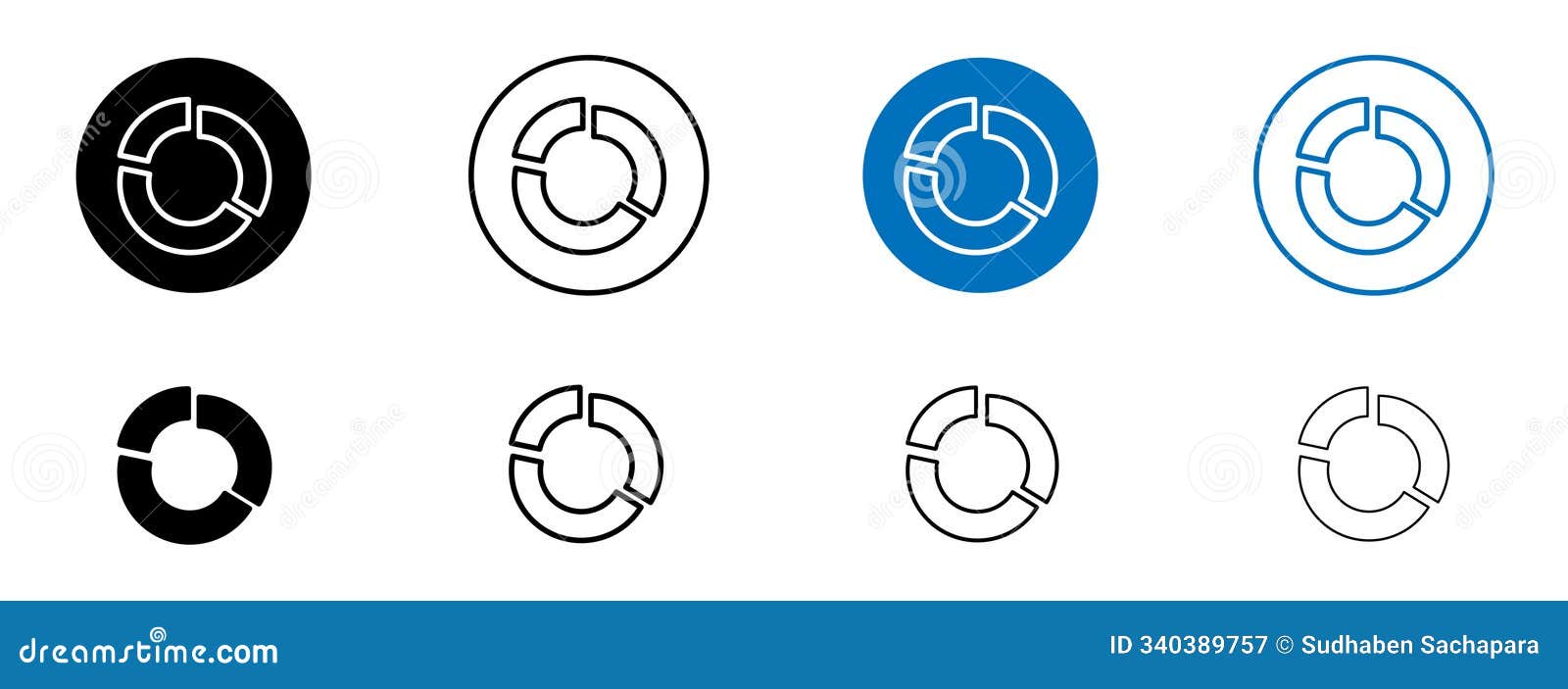 Donut Chart Graph Growth Diagram Infographics Elements Analysis Royalty ...