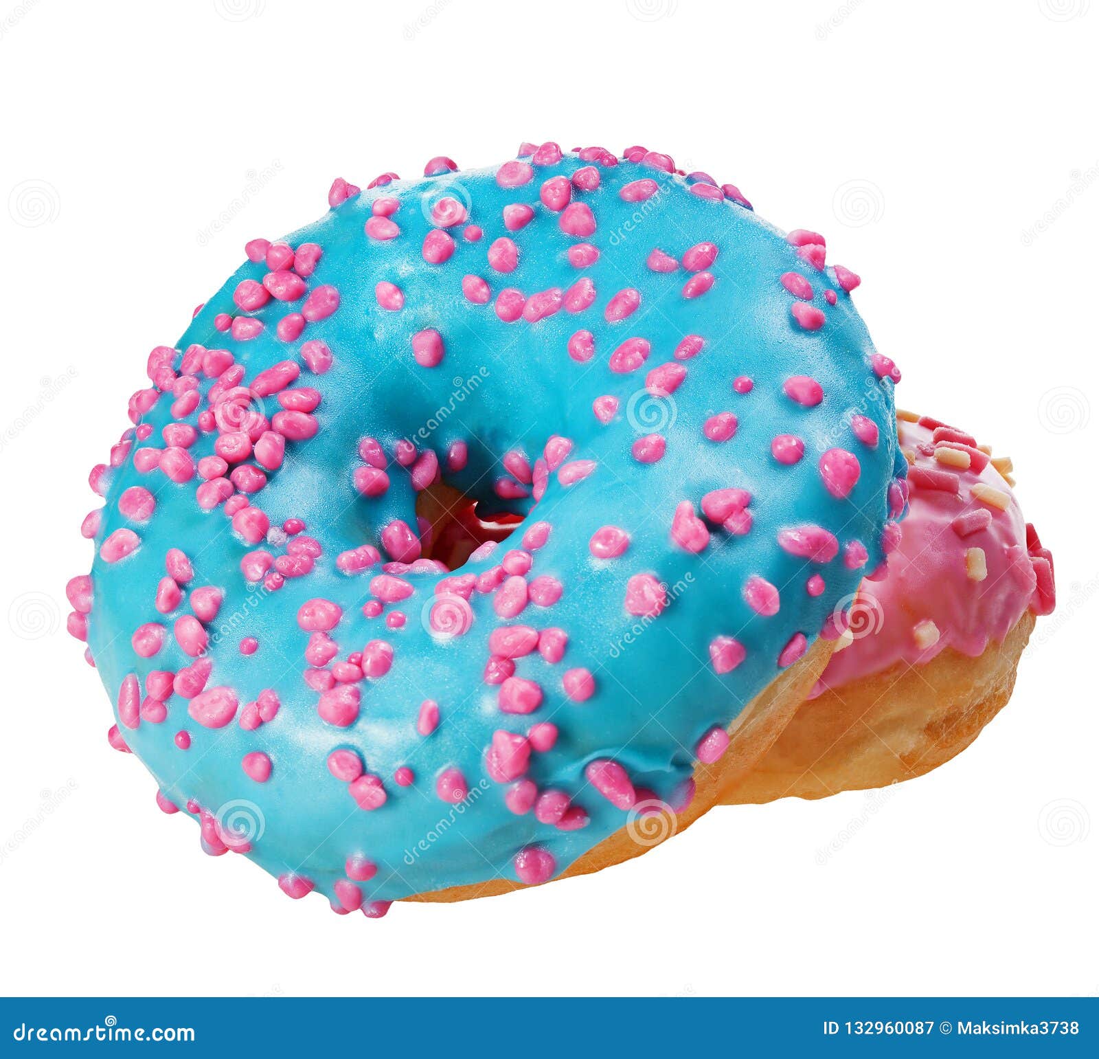 Donut with Colorful Sprinkles Isolated on White Background. Stock Image ... Donut with Colorful Sprinkles Isolated on White Background. Stock Image ...