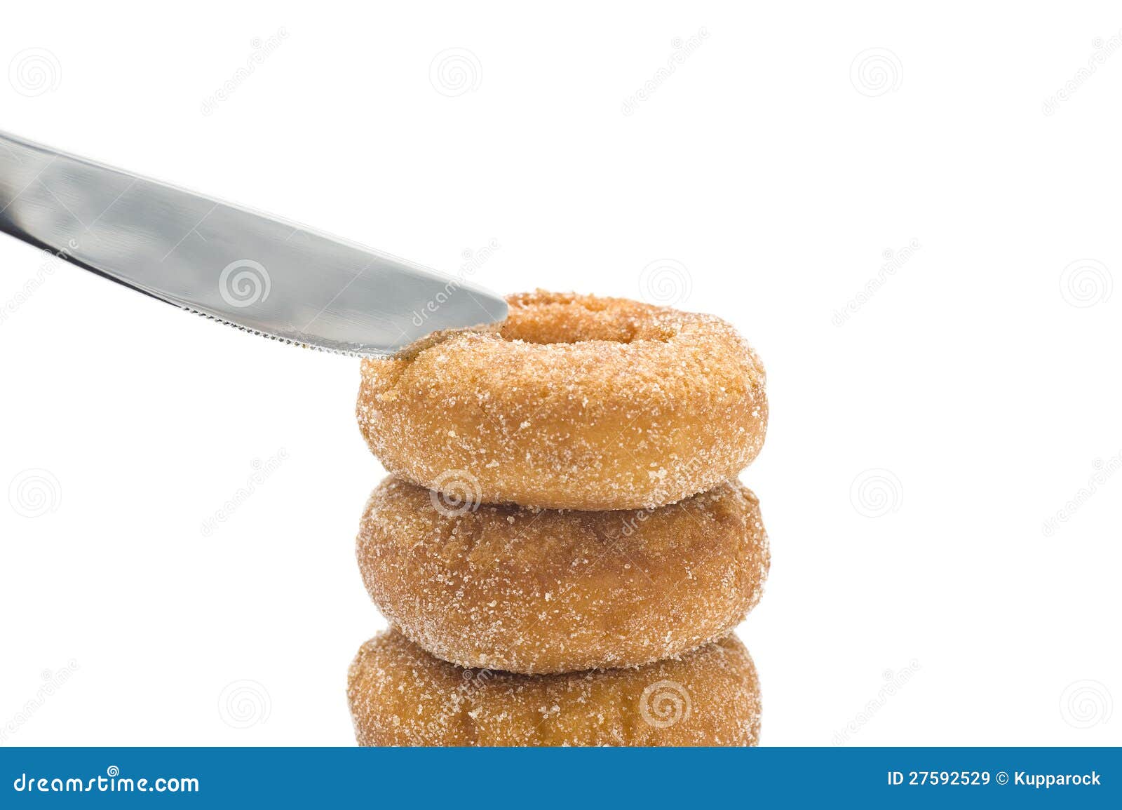 Donut cut with a knife stock image. Image of bake, nutrition - 27592529