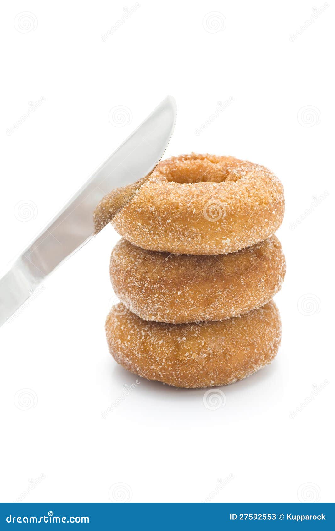 Donut cut with a knife stock image. Image of diet, nutrition - 27592553