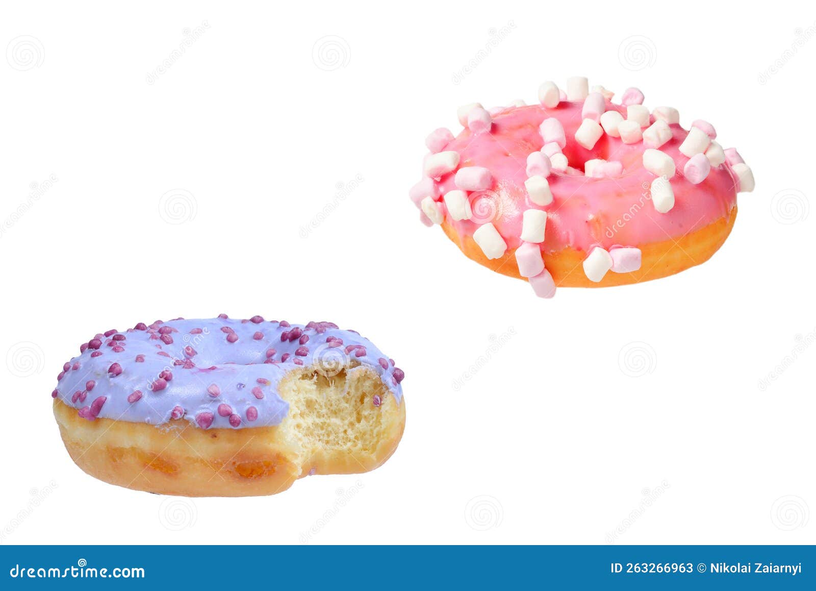 Donut Dulce Y Sabroso Aislado En Blanco Imagen de archivo - Imagen de ...