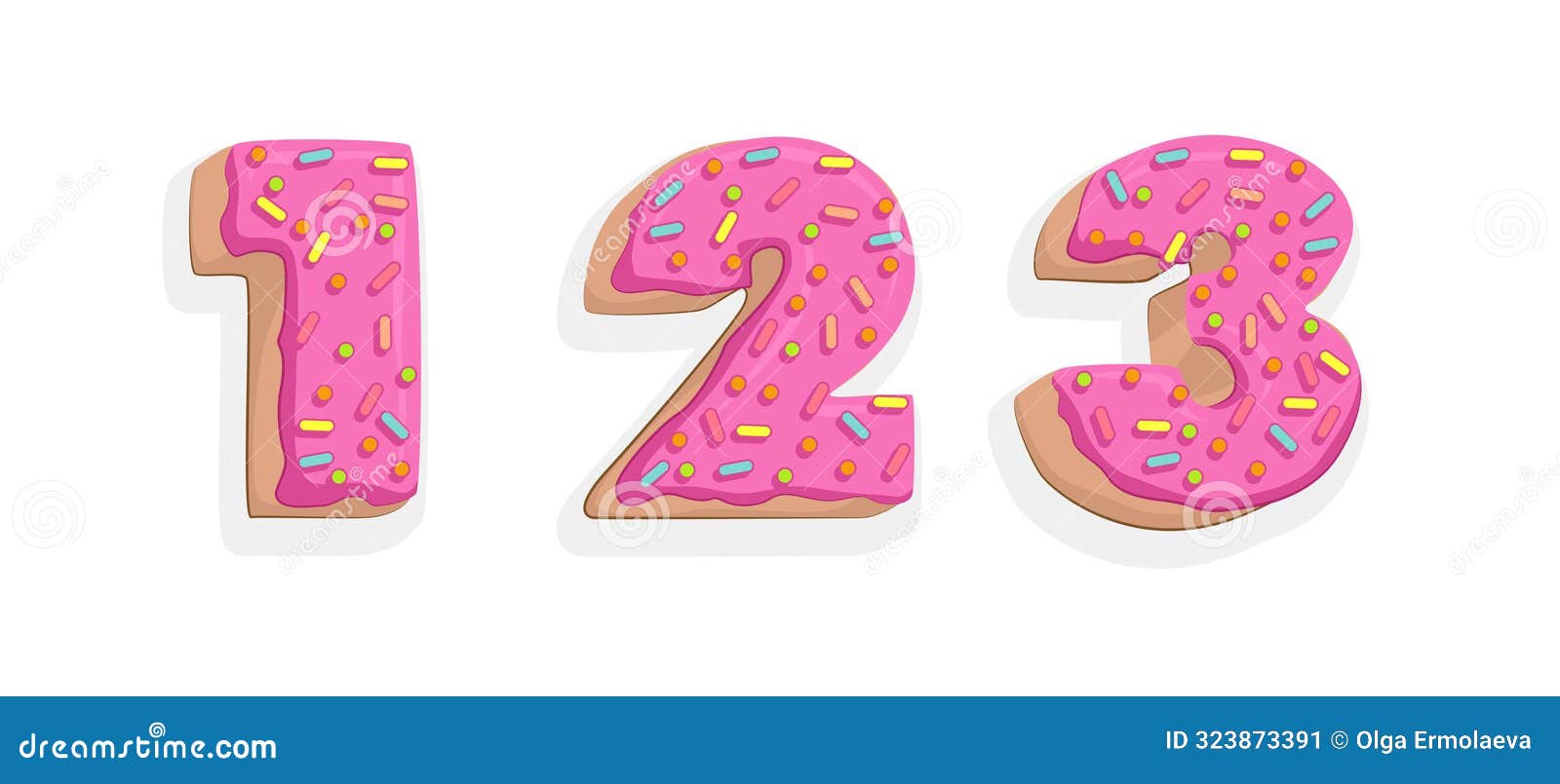Donut Font. Sweets Letters. Stock Vector - Illustration of design ...