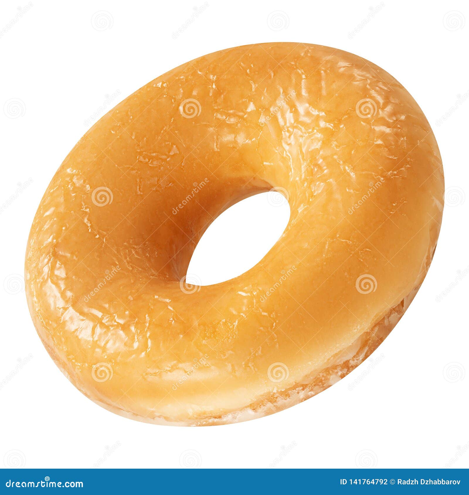Donut with Glaze Isolated on White Background. One Doughnut Original ... Donut with Glaze Isolated on White Background. One Doughnut Original ...
